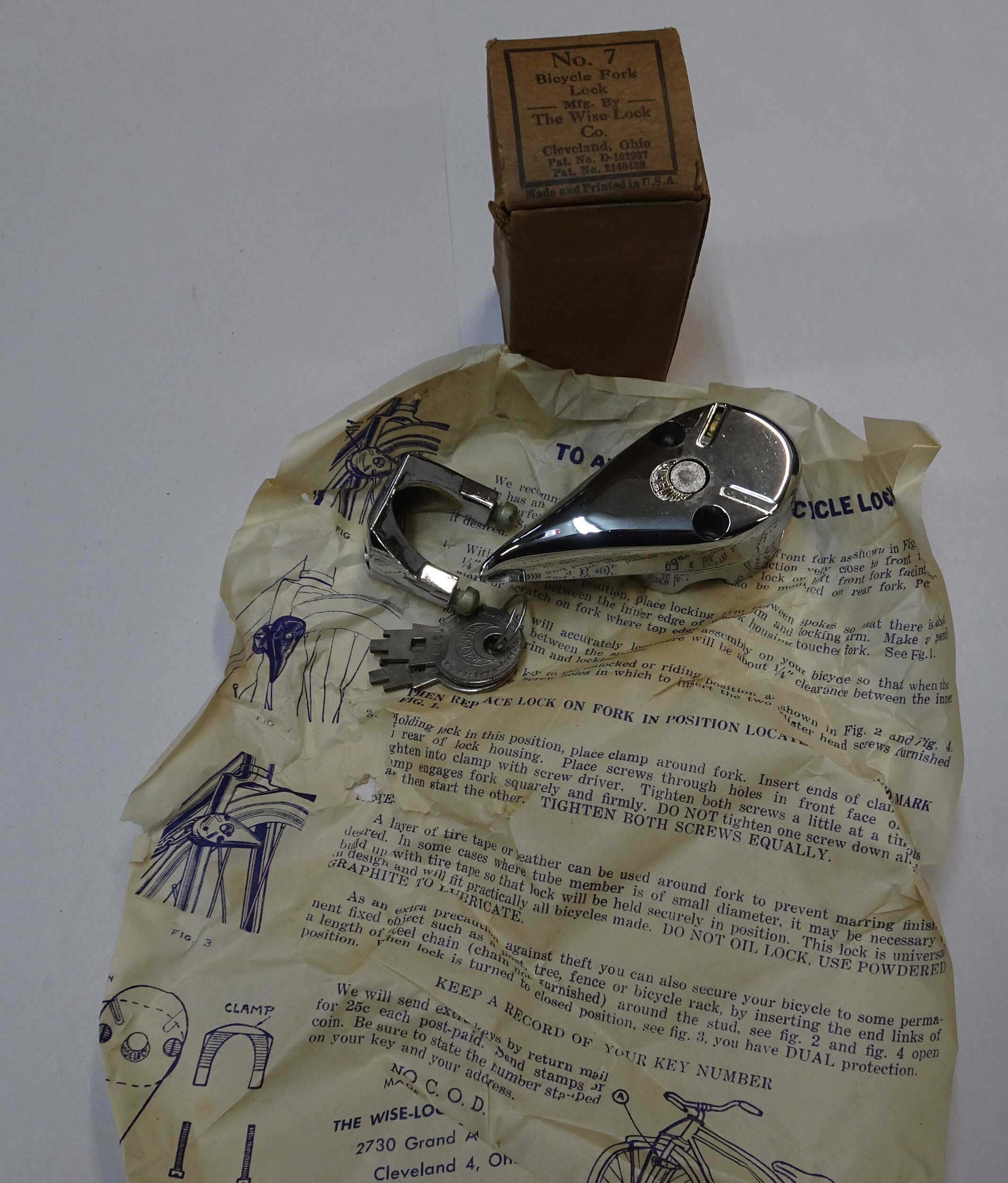 Sold - Vintage NOS Wise fork lock with original box | Archive (sold or ...