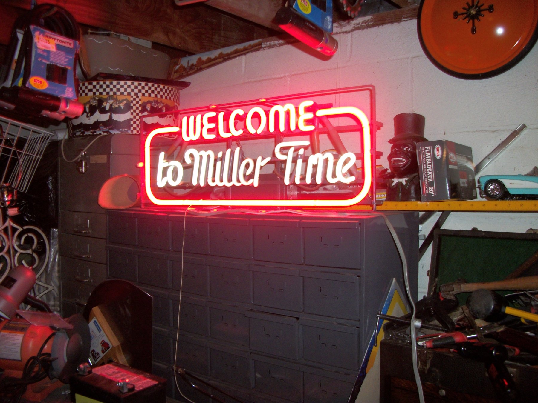 MILLER TIME- NEON SIGN-new price $89 pick up | Sell - Trade: Everything ...