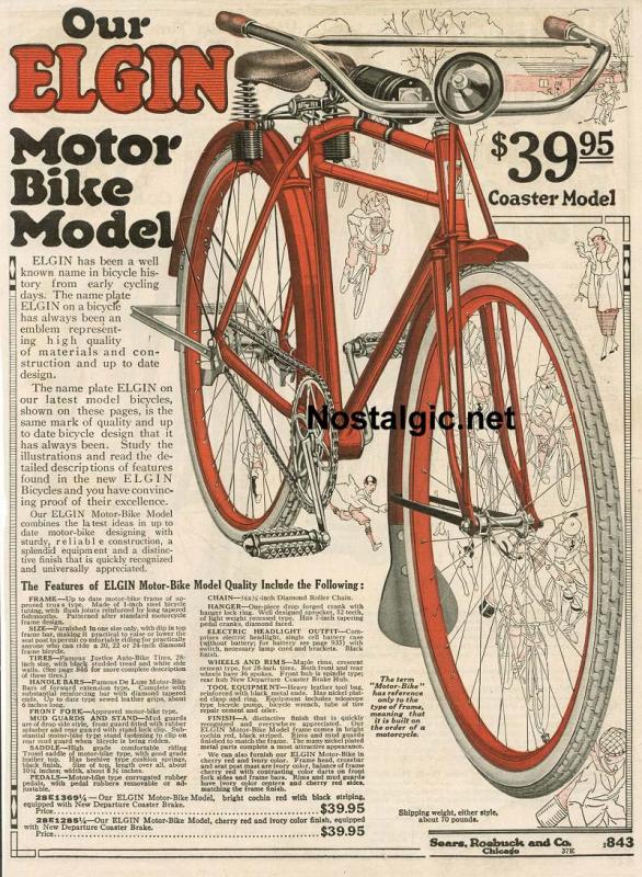 FS: 20s ELGIN MOTOR BIKE!!! Original Condition! | Sell - Trade: Bicycle ...