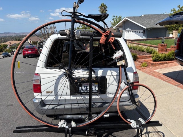 Trailer hitch bicycle rack carrier and boxed bike transport to shipper ...