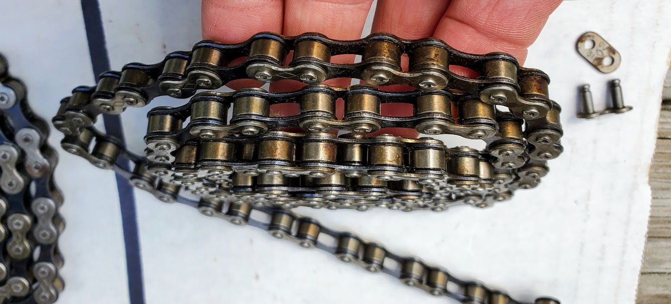 Sold - 5 LOWER priced "Loose" NOS Diamond skip tooth 1" pitch chains ...
