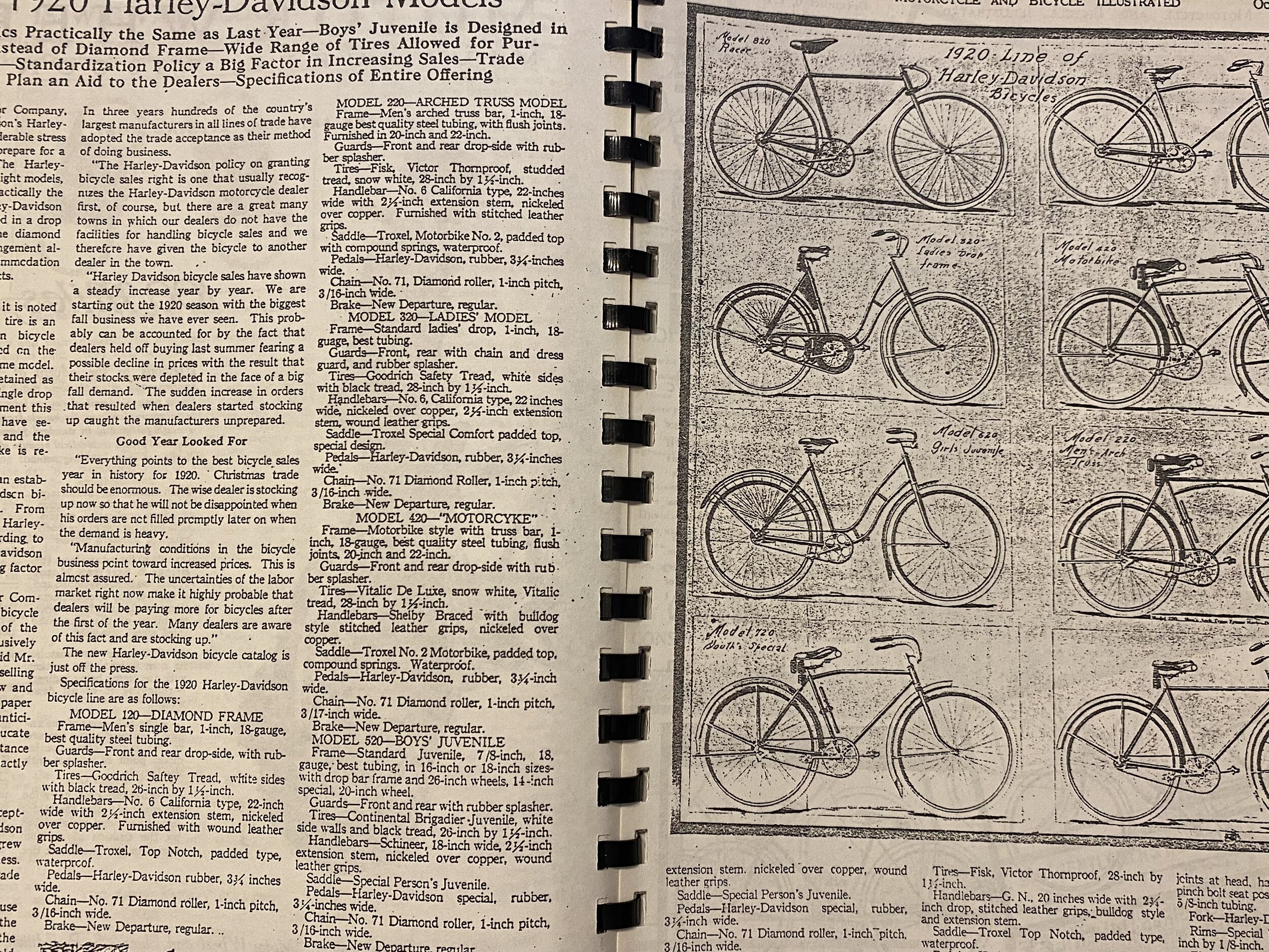 Sold - Harley Davidson Bicycle Catalog compilation | Archive (sold or ...
