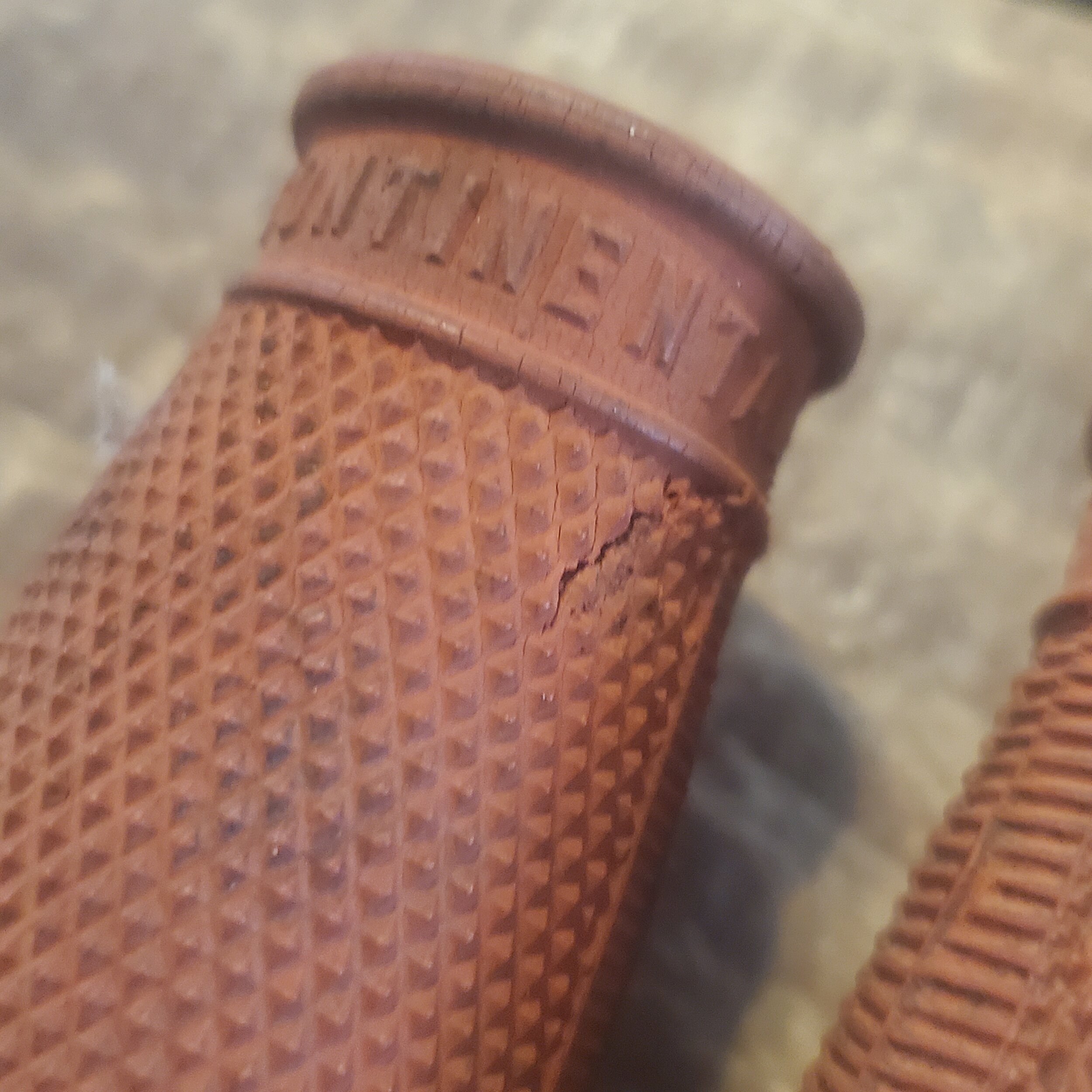 Vintage Prewar Red Rubber "Continental" Grips | Sell - Trade: Bicycle ...