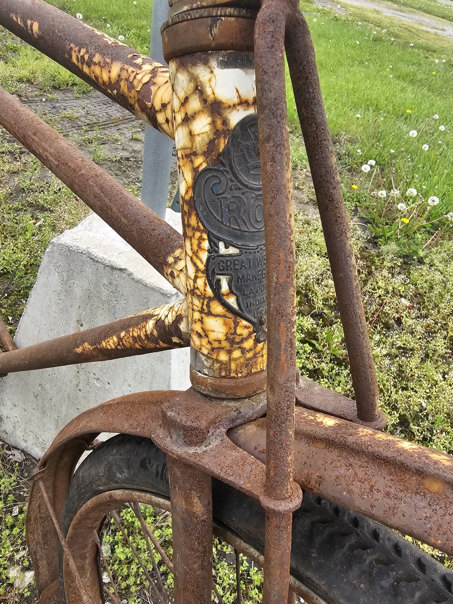 1910 Crown Bicycle w Johnson Motor Wheel (wheel only) Monroe Sunday ...
