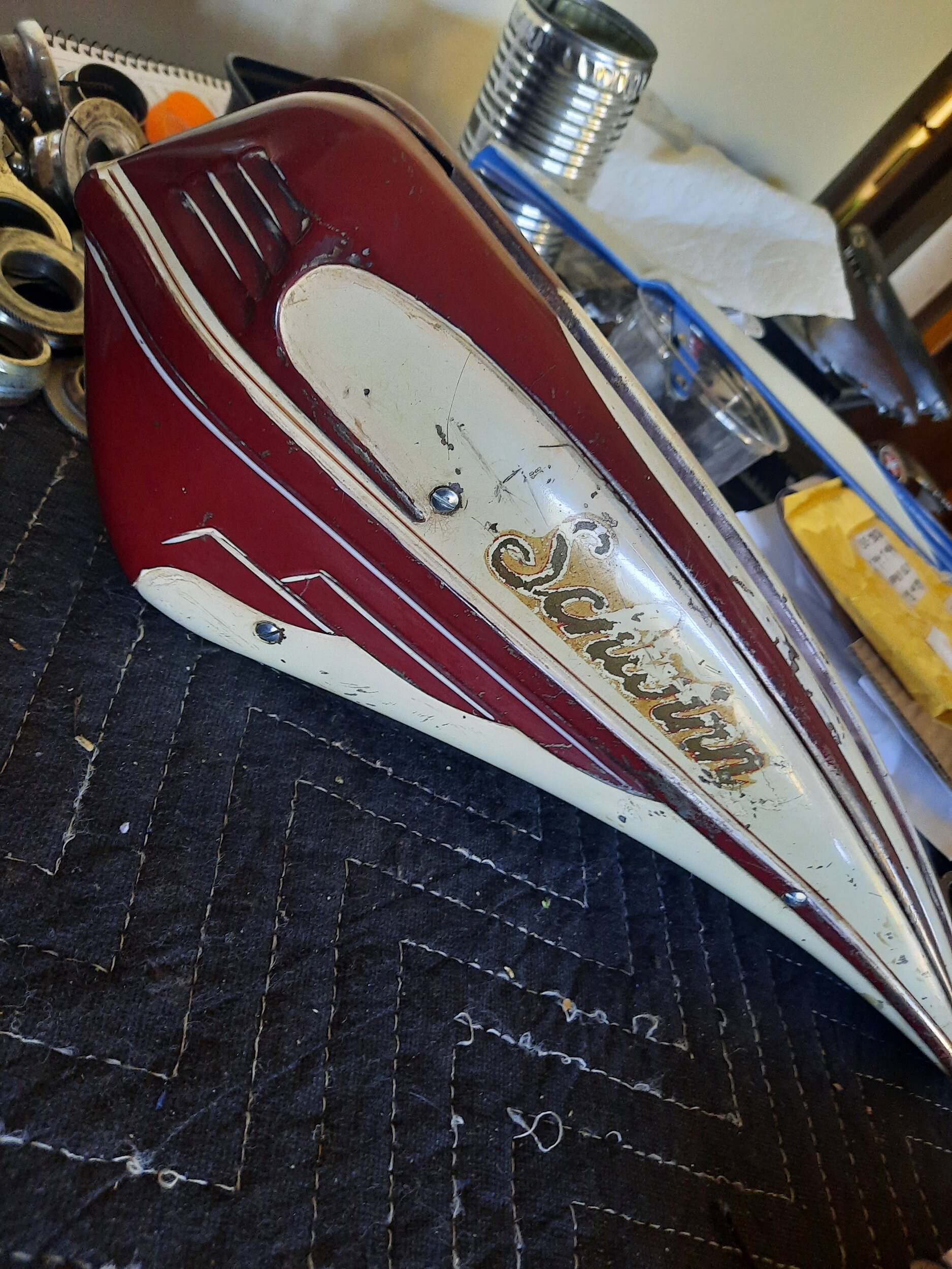 Withdrawn - 1941 Schwinn Tank Cani (maroon) | Archive (sold or ...