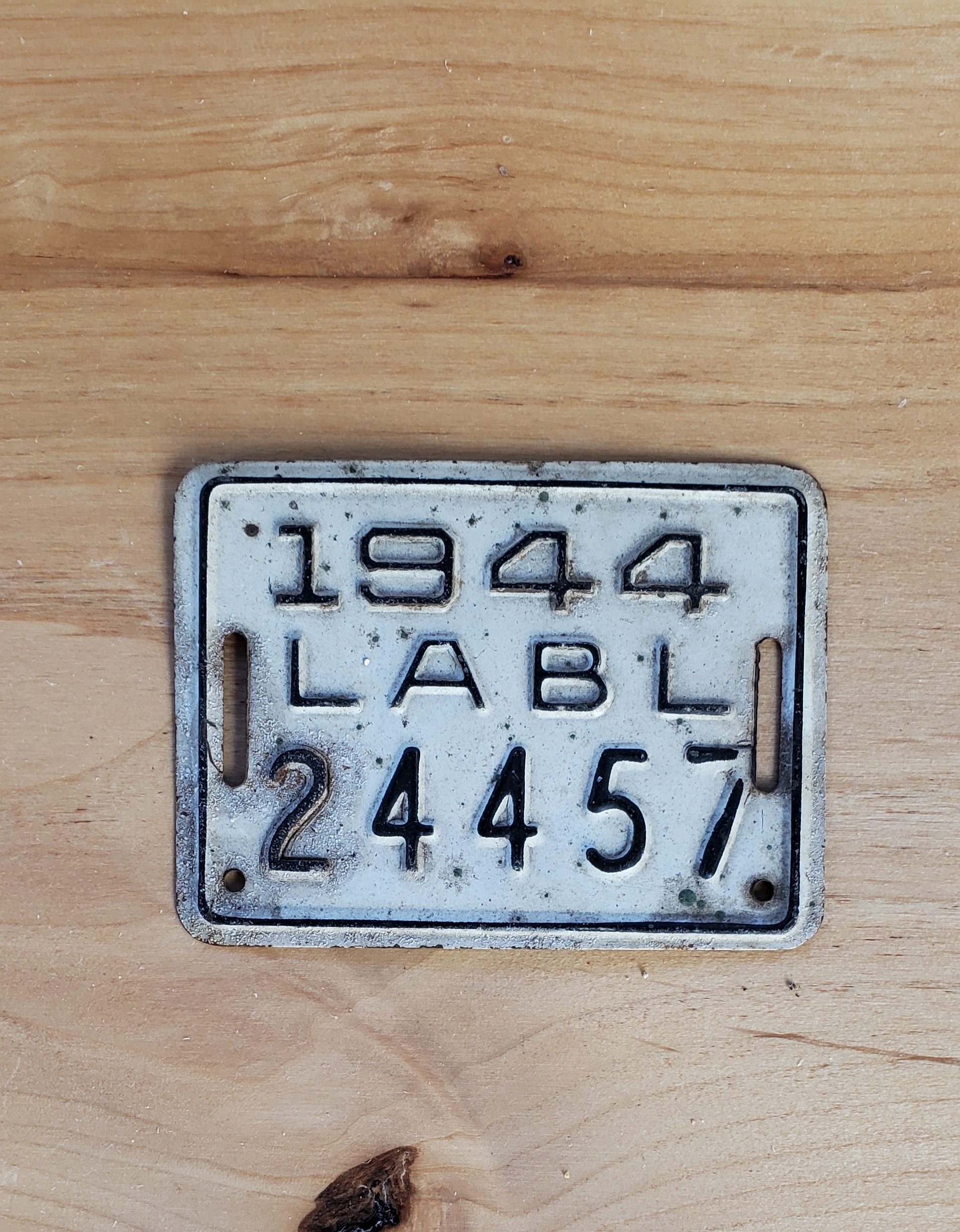Sold - WW2 LABL Los Angeles bicycle license plate 1944 | Archive (sold ...