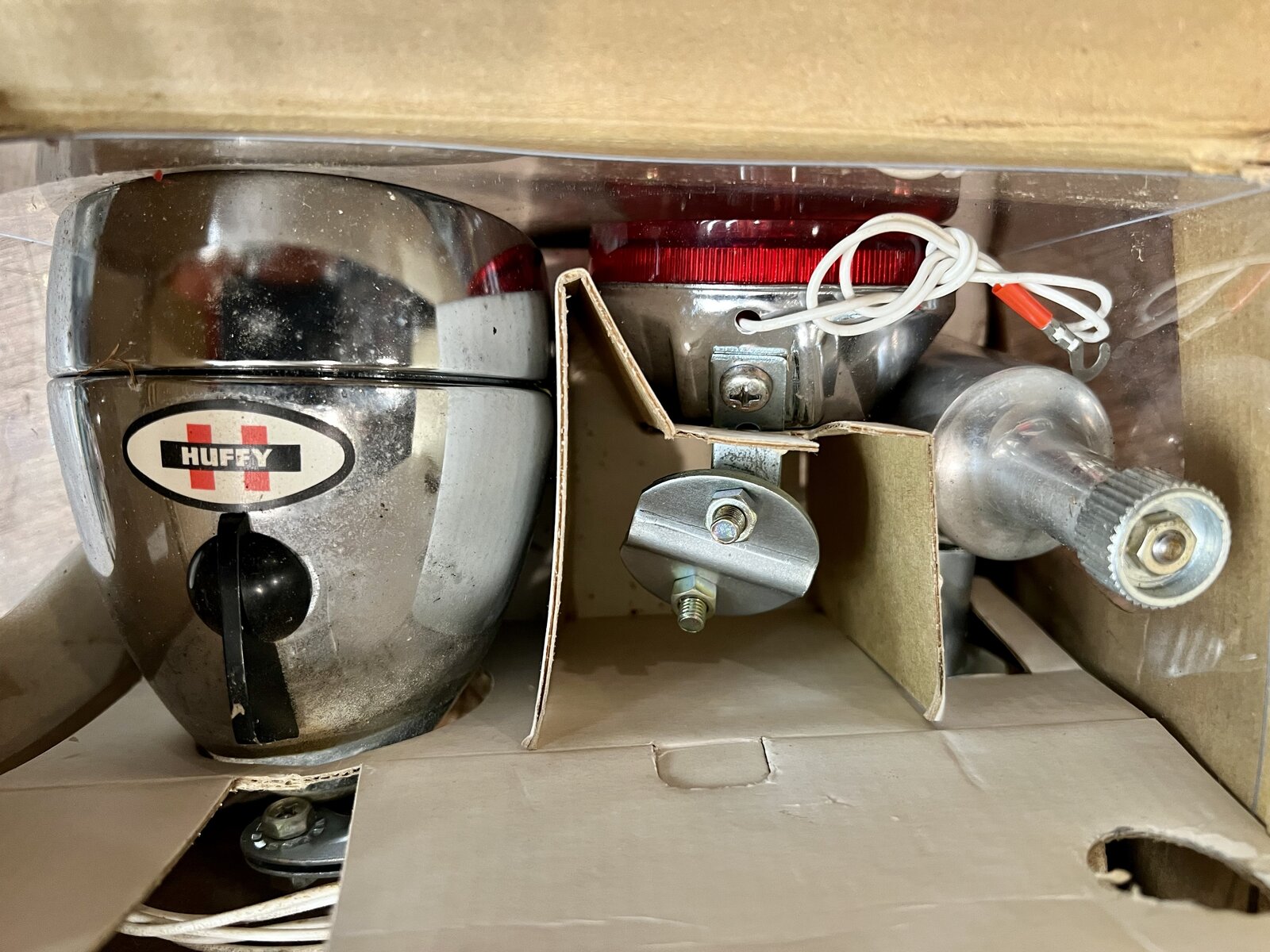 Sold - Dond: NOS Huffy headlight, taillight and generator accessory kit ...