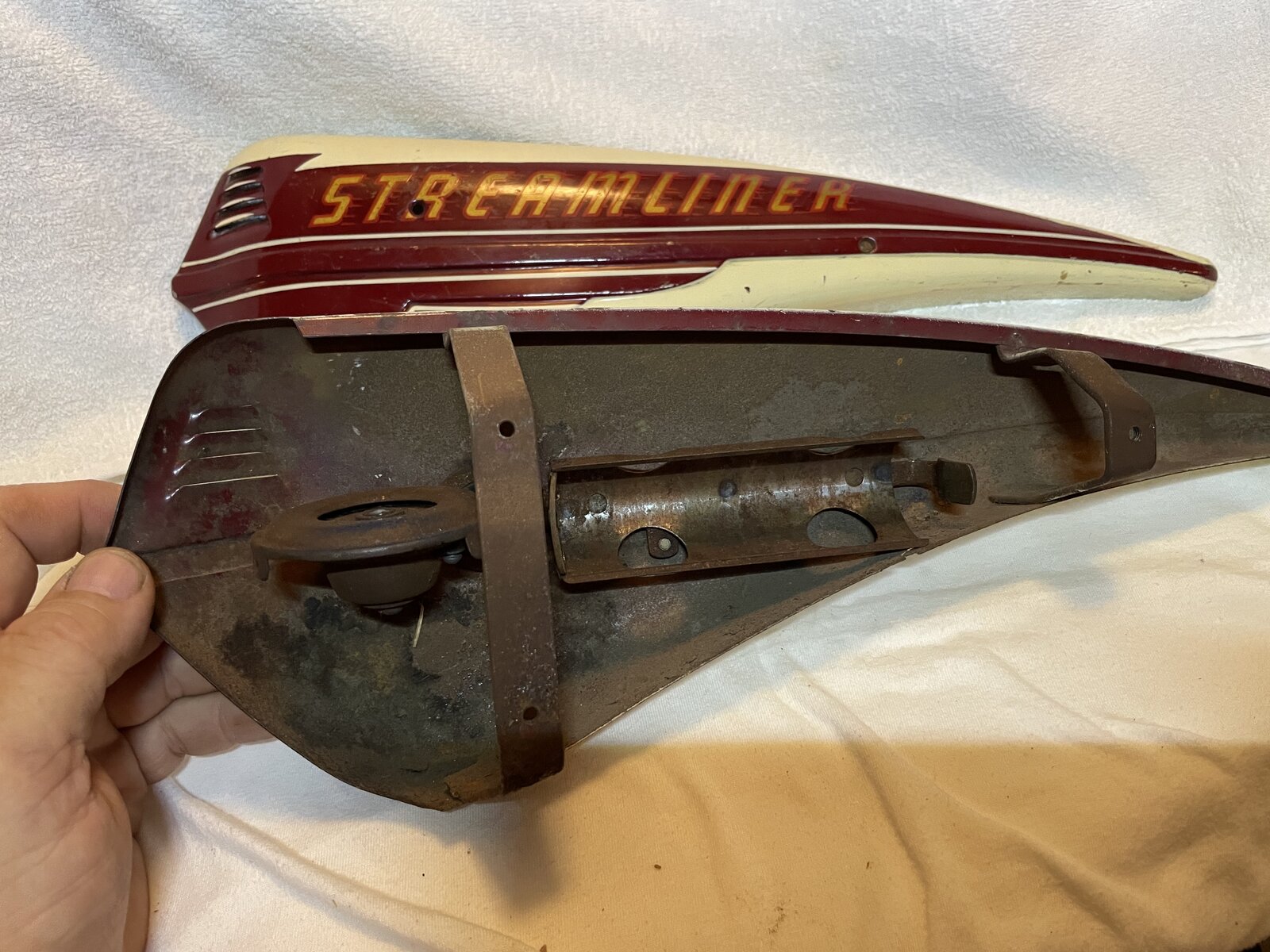Sold - Schwinn Half embossed streamliner tank | Archive (sold or ...