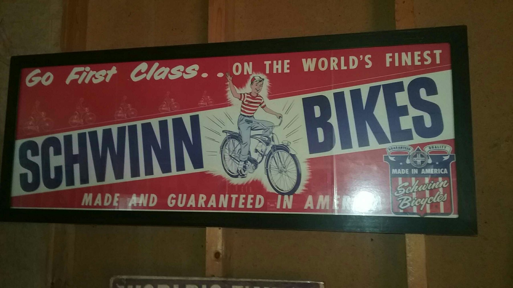 1950s Schwinn Bikes Advertising Sign | Sell - Trade: Bicycle Parts ...