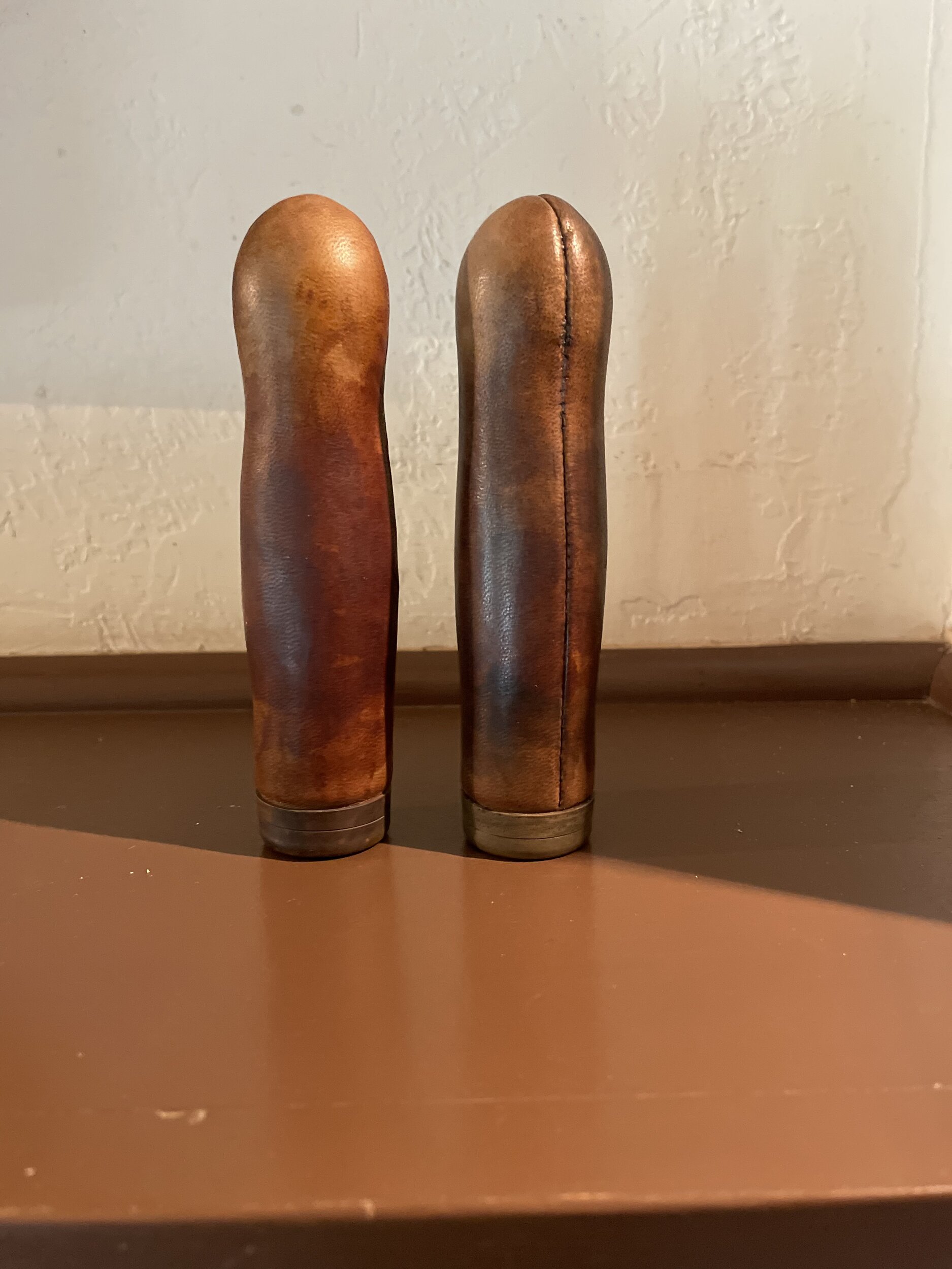 Sold - Pre-aged Bulldog style leather grips | Archive (sold or ...