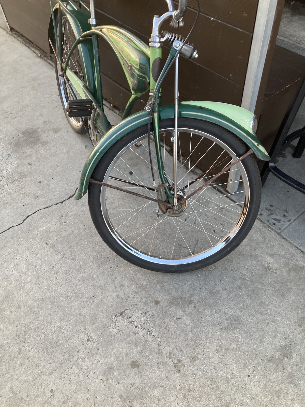Sold - Two Tone Green Schwinn Postwar B6 Autocycle Beautiful Bike Deal ...