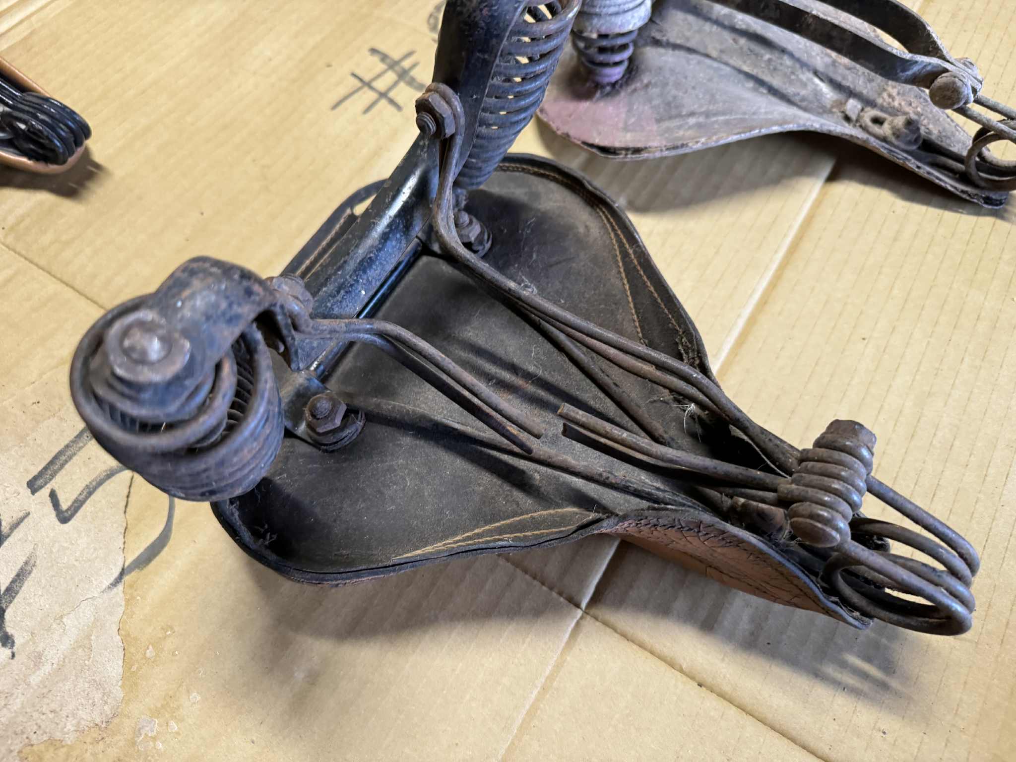 Lot of saddles, prewar, long spring, parts, etc. | Sell - Trade ...