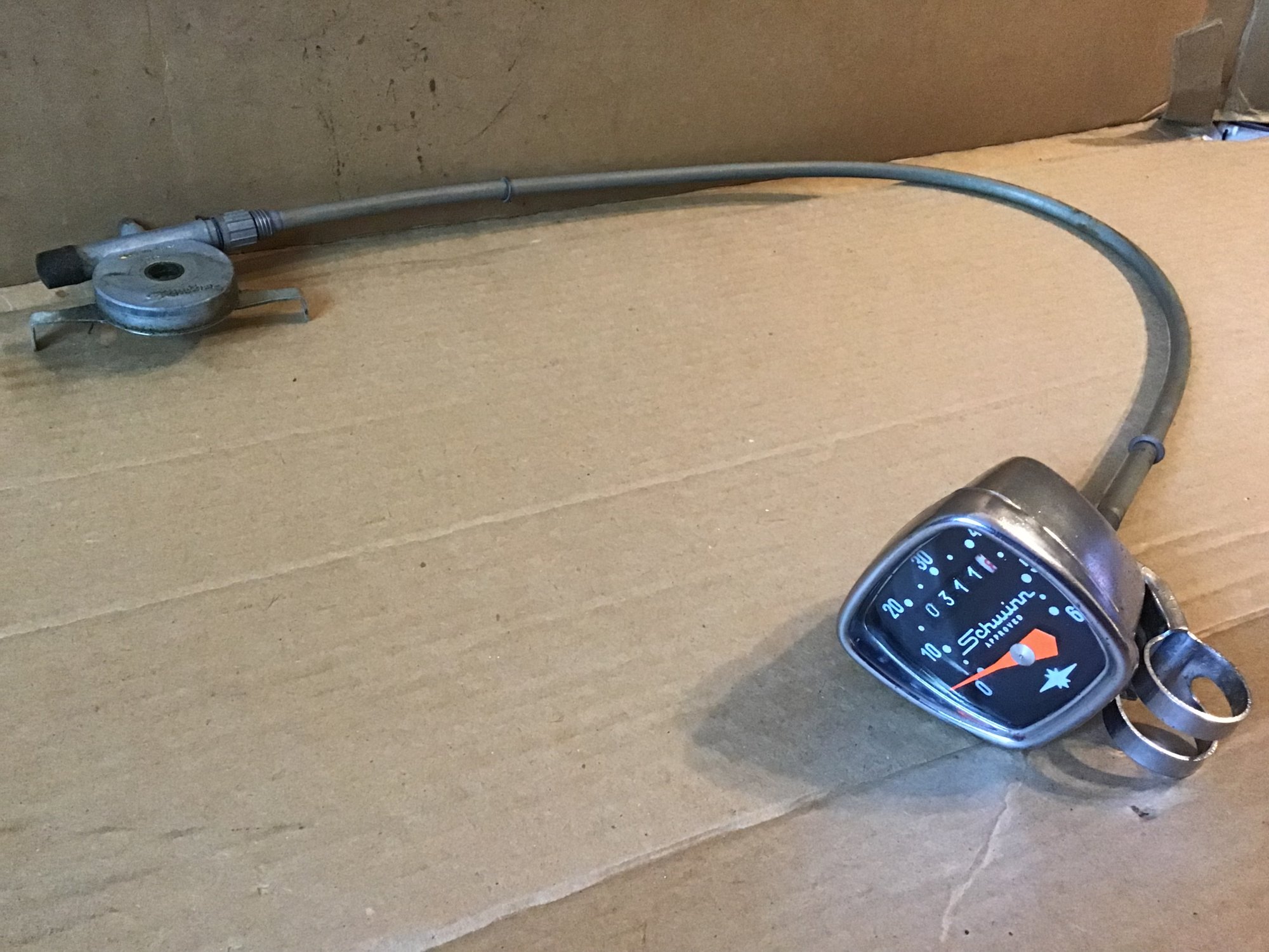 Vintage Schwinn approved Speedometer/odometer set with all parts ...