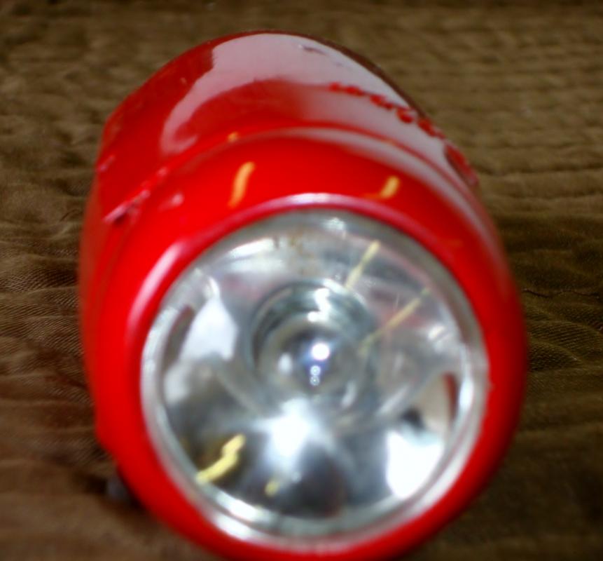 Vintage almost n.o.s delta top loader torpedo light -red and very nice ...