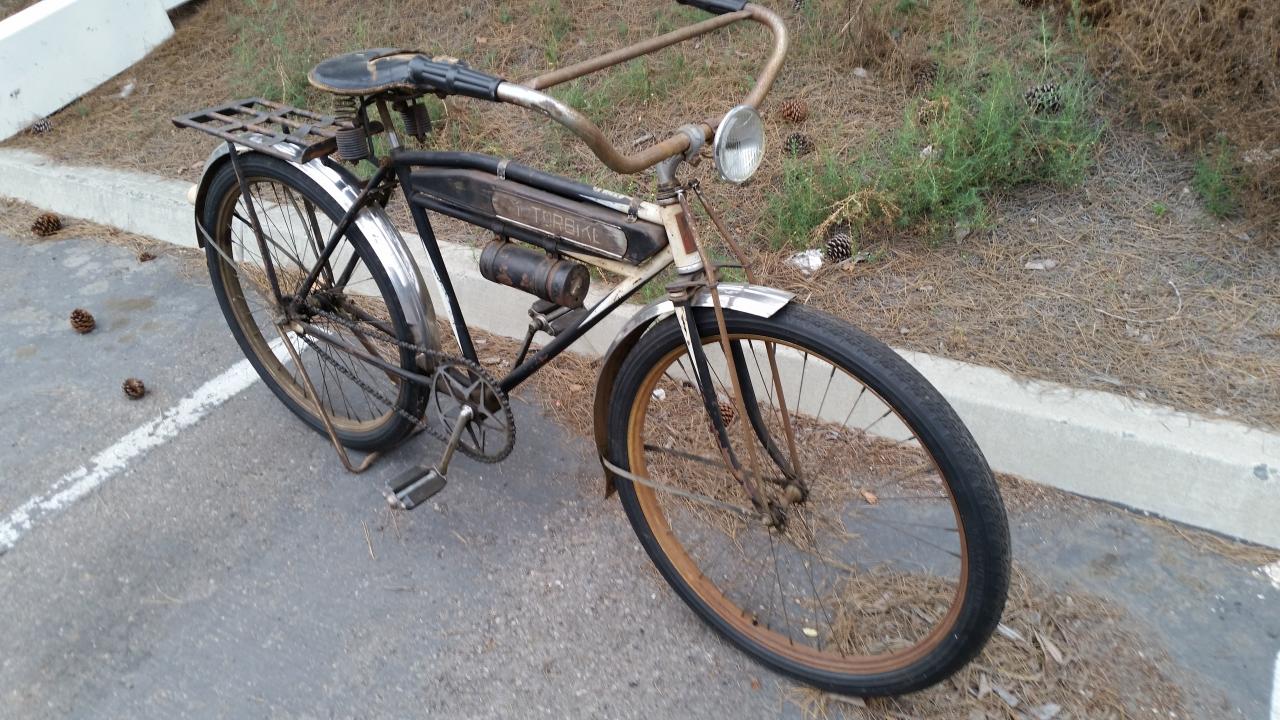 1935? Elgin motorbike original paint for trade black and white GWH ...