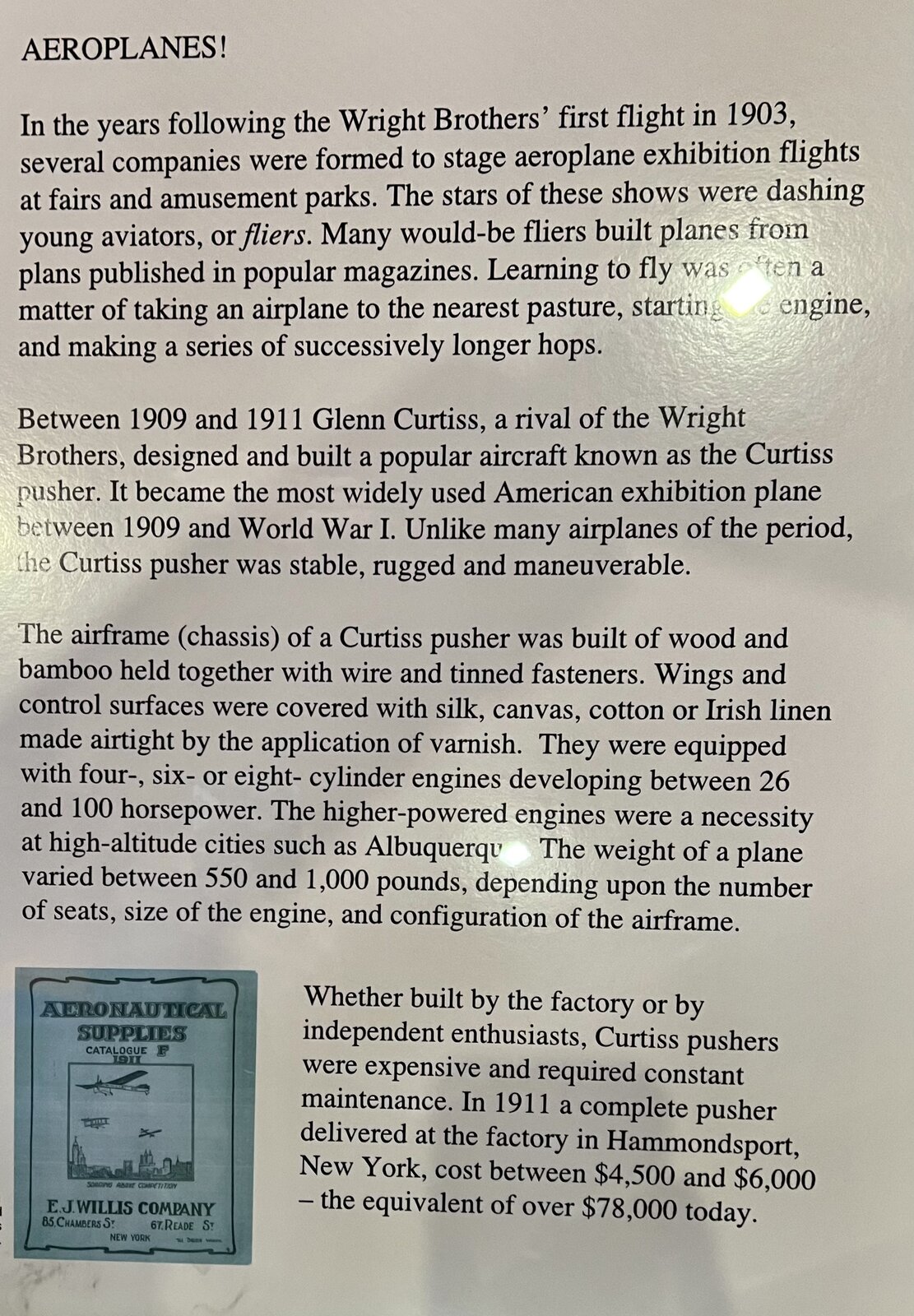 Glenn Curtiss, Wright Bros, National Treasure at ABQ Airport | General ...