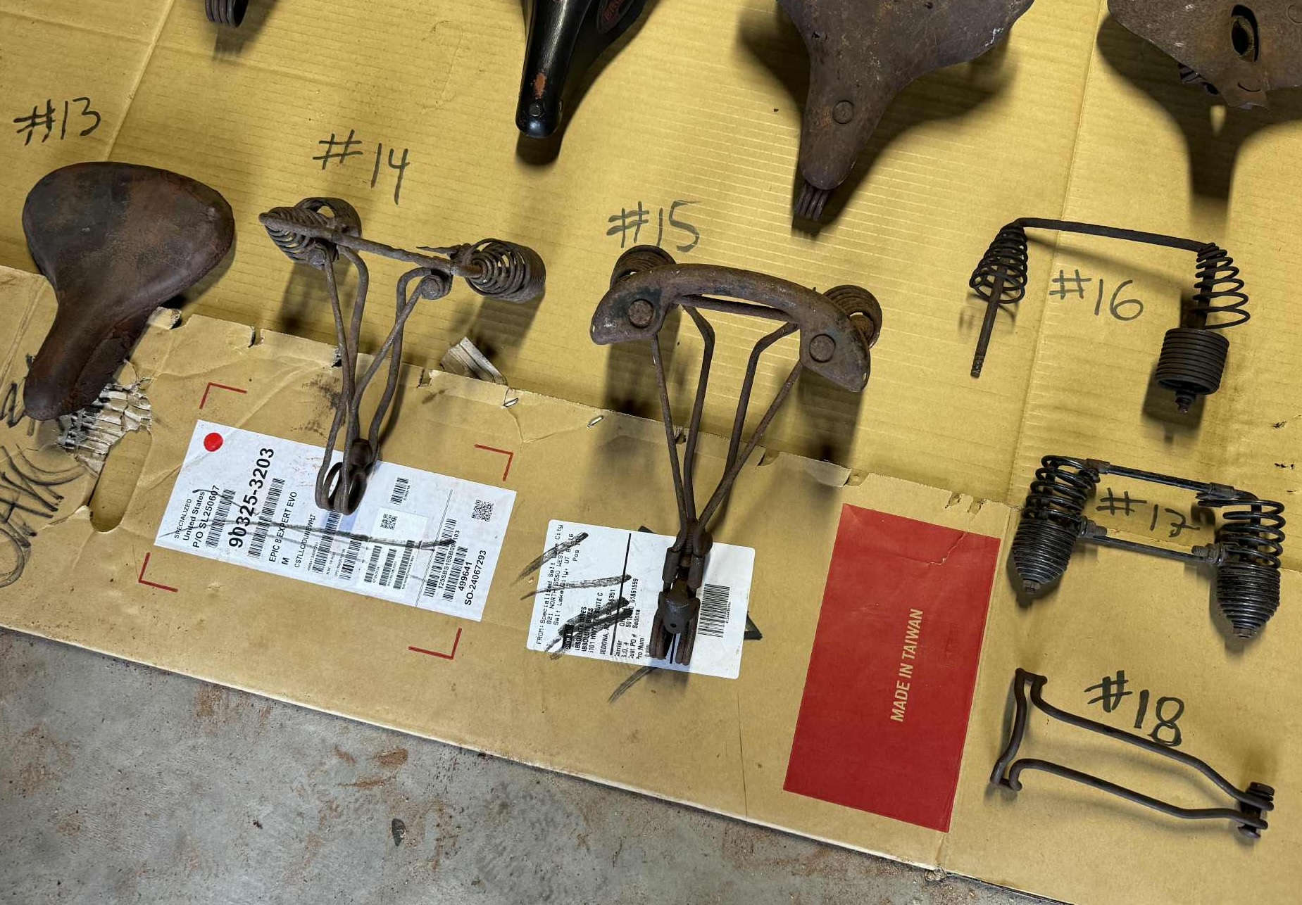 Lot of saddles, prewar, long spring, parts, etc. | Sell - Trade ...