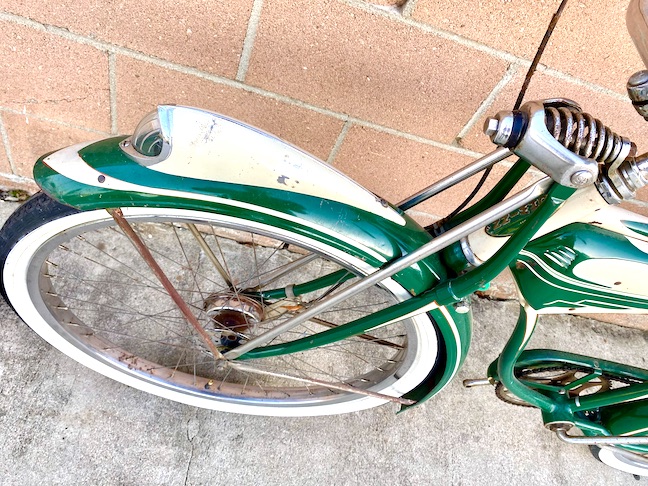 Sold - Super Nice original Coach Green/Ivory B6 Autocycle bike complete ...