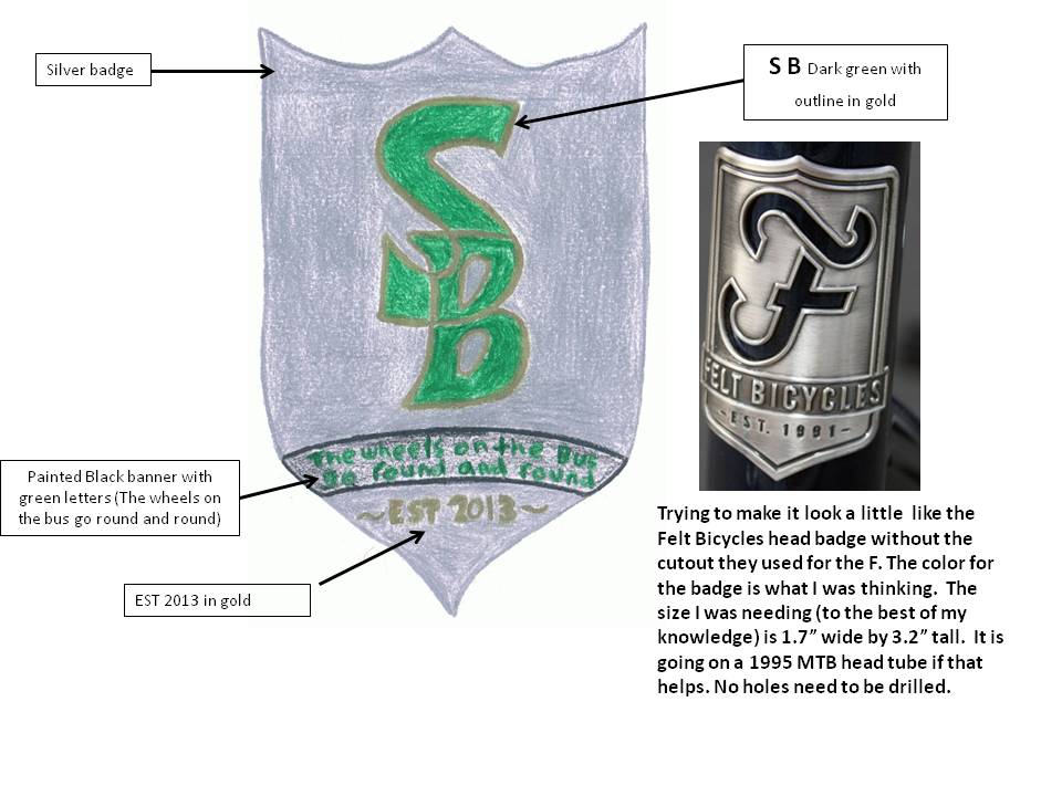 Custom head badges made | Sell - Trade: Bicycle Parts, Accessories ...