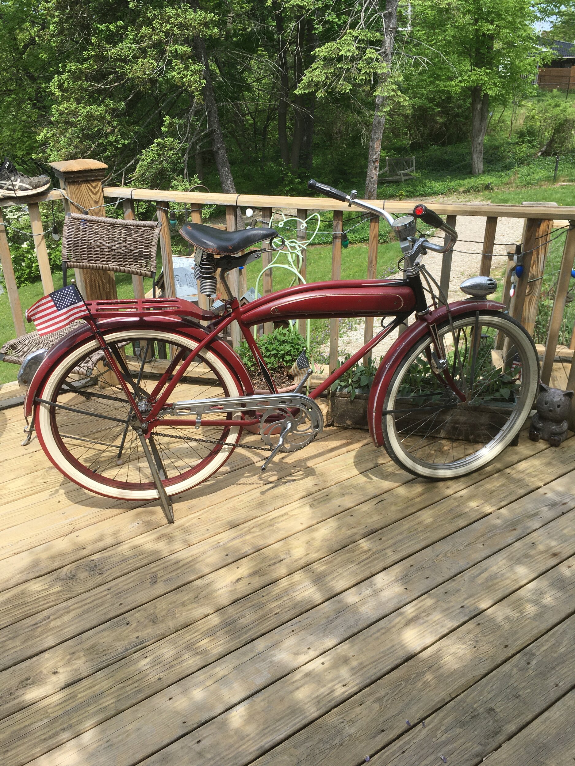 Replacing chrome triple step with red painted triple step and red ...