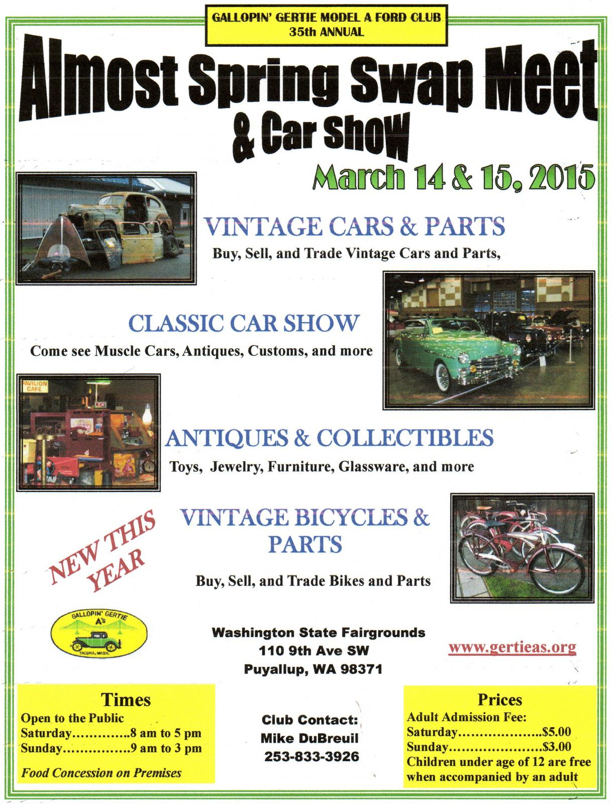 Almost spring model a and bicycle swap meet -march 14th-puyallup ...
