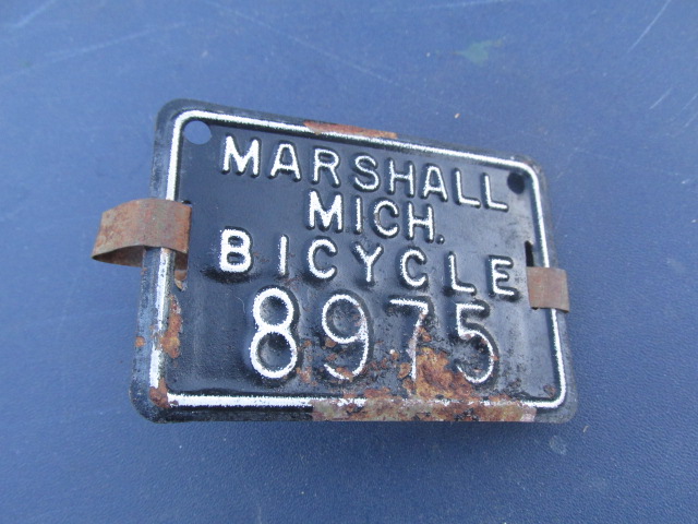 Sold - Marshall Mich bike plate | Archive (sold or withdrawn) | The ...