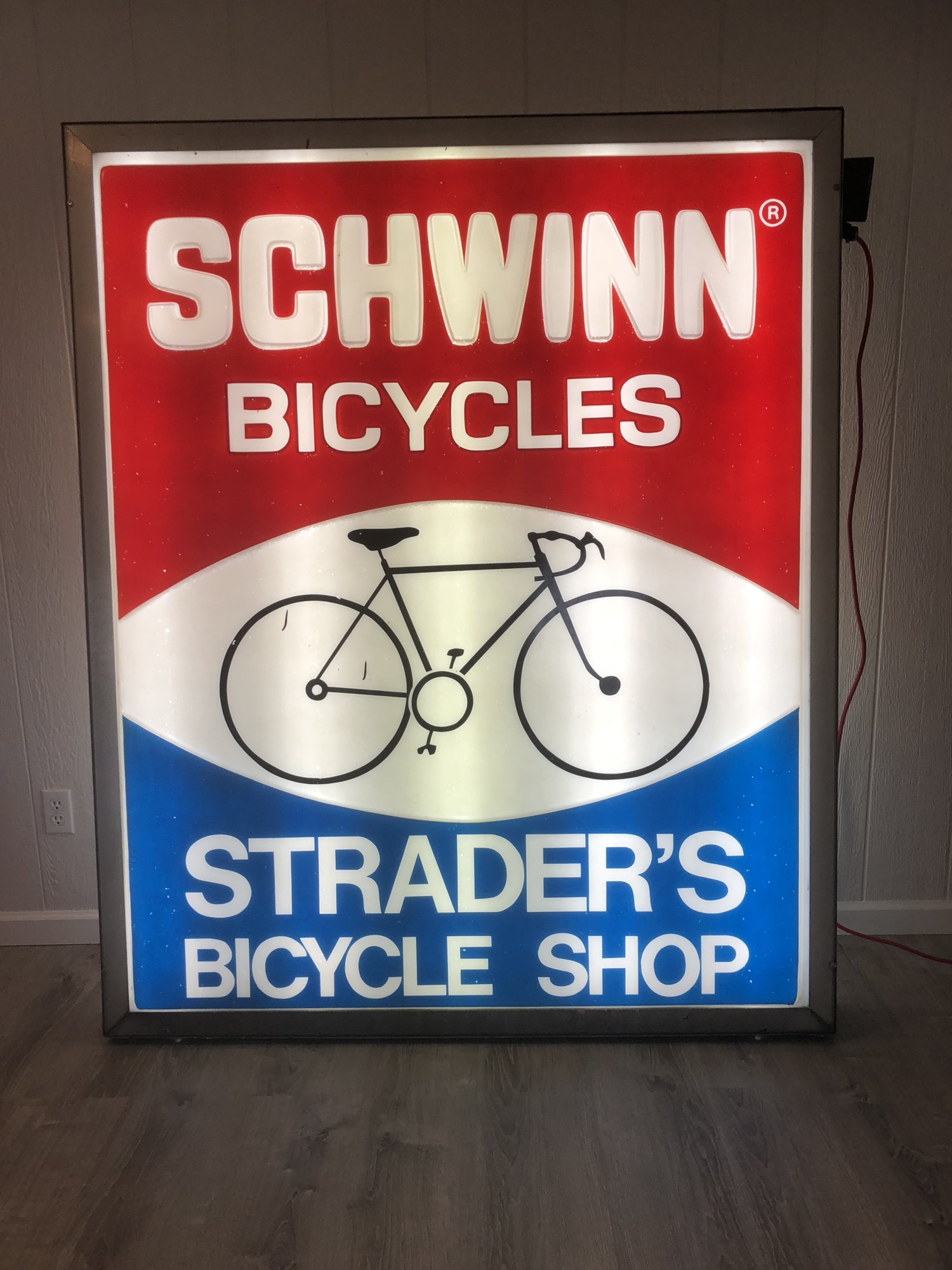 Sold - For Sale Large 5' X 6' Lighted Schwinn Dealer Sign $600 ...