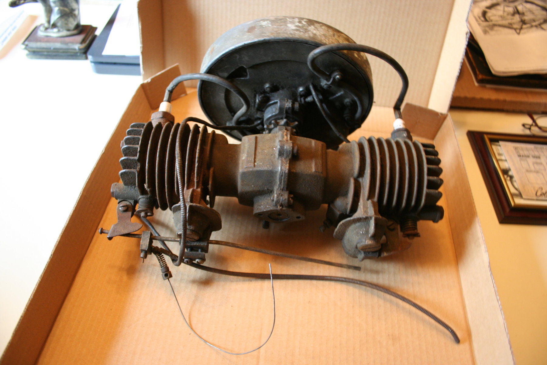 1921 Iver Johnson Bicycle Engine Carburator And Gas Tank | Motorized ...