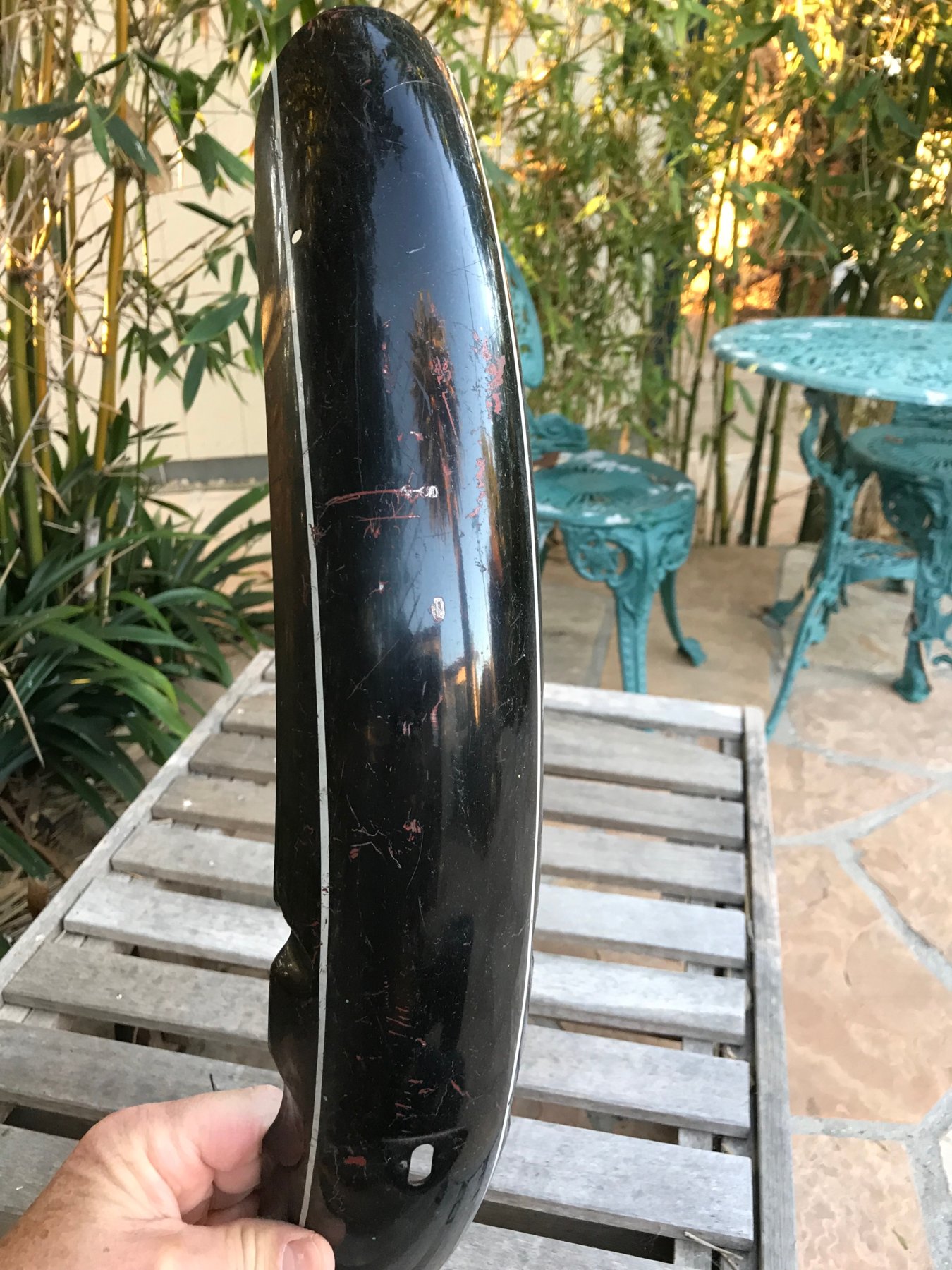 Sold - 26" Front Heavyweight Fender Black Straight Double Dimple ...