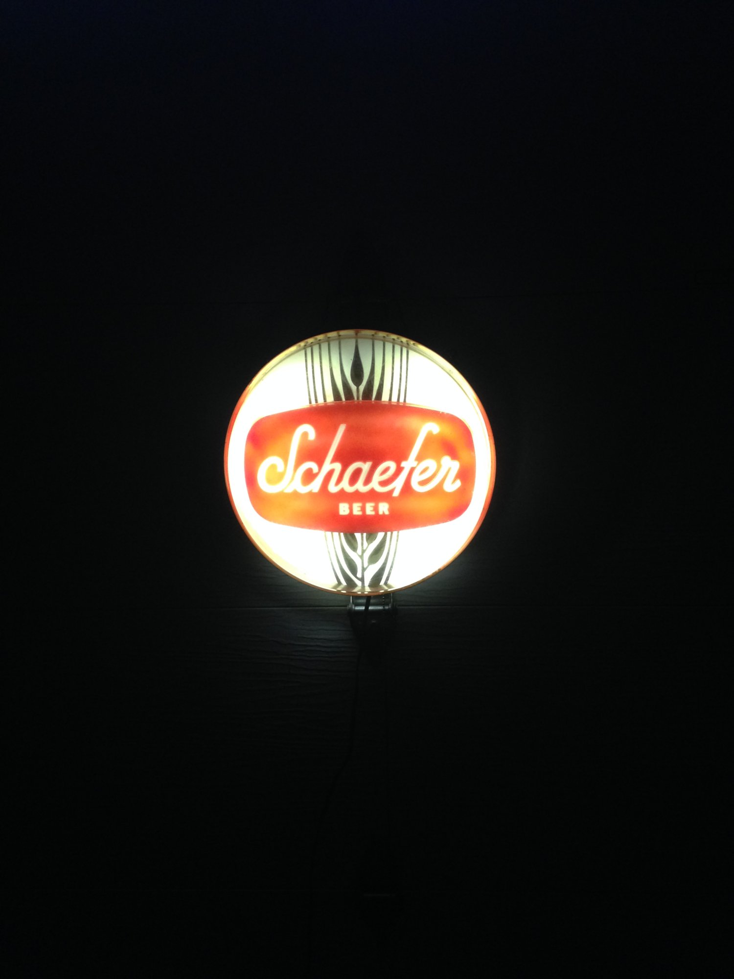 Sold - Schaefer Beer Sign Lighted Two Sided working order | Archive ...