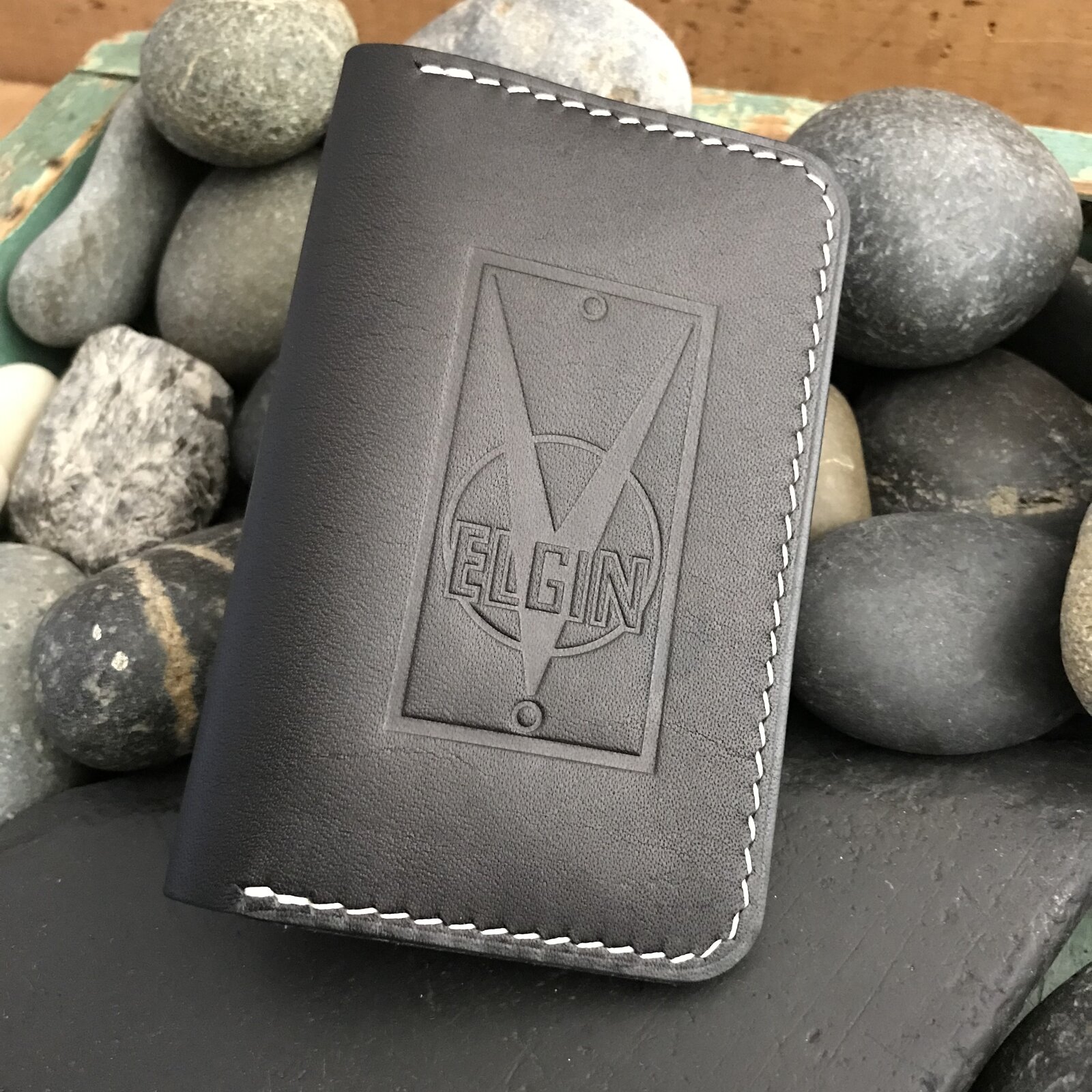 FS: custom made english bridle leather Elgin headbadge card wallet ...