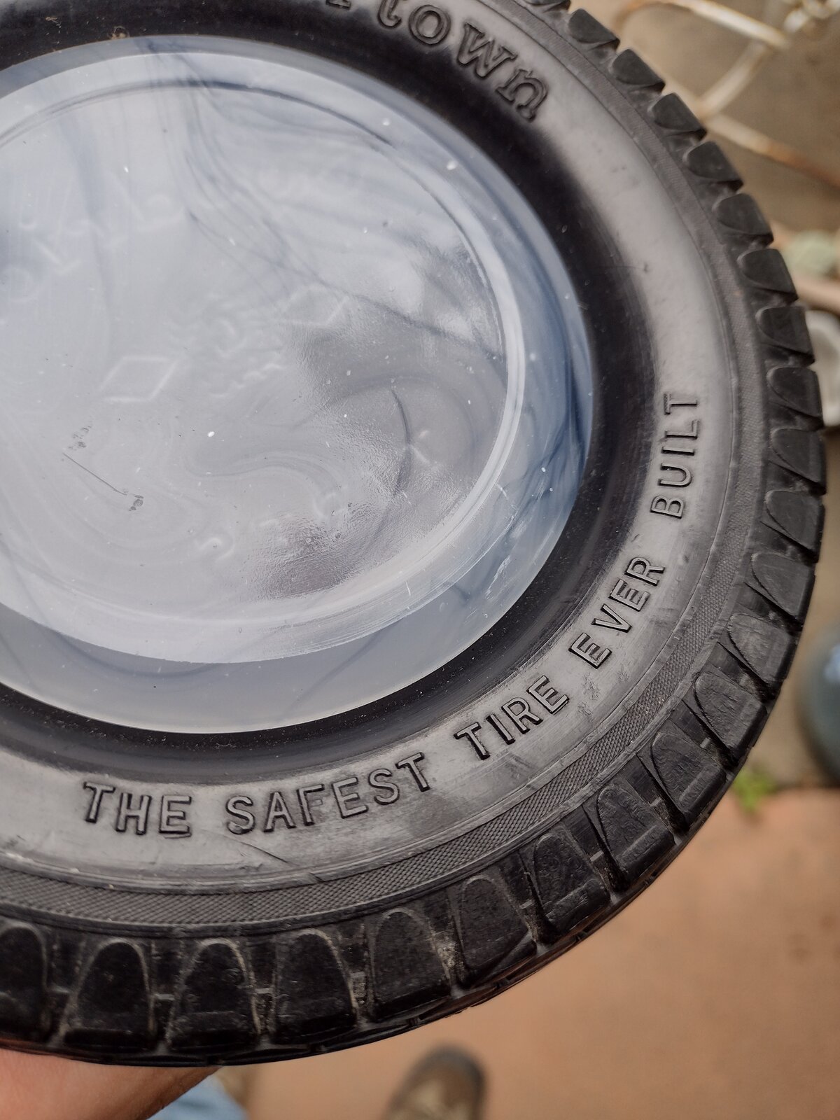 Goodrich Silvertown advertising glass ashtray | Sell - Trade: Bicycle ...