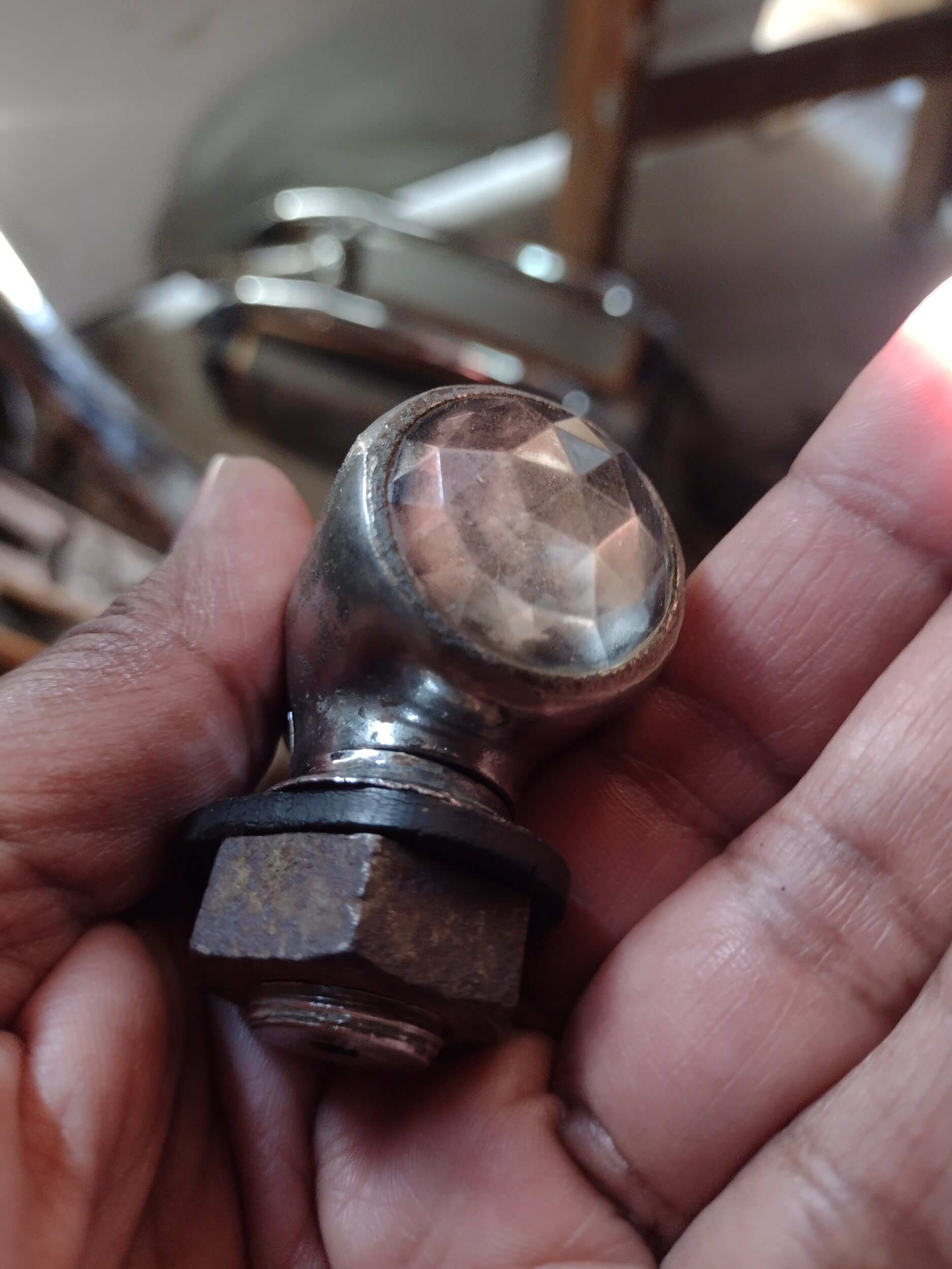 Withdrawn - 1 vintage Jeweled Motorcycle Rat Rod Fender Marker Signal ...