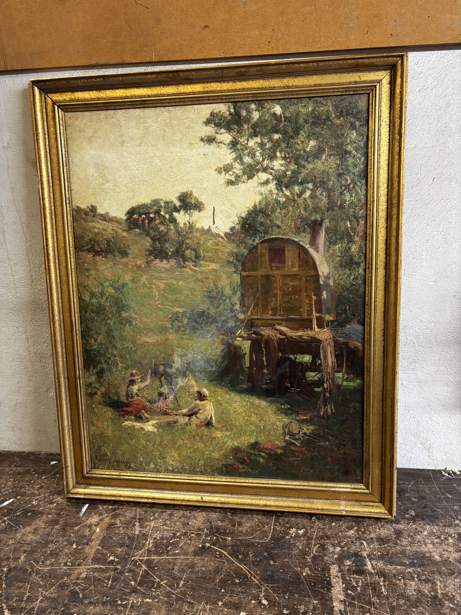 Original Walter Emsley landscape painting wall art ready to hang | Sell ...