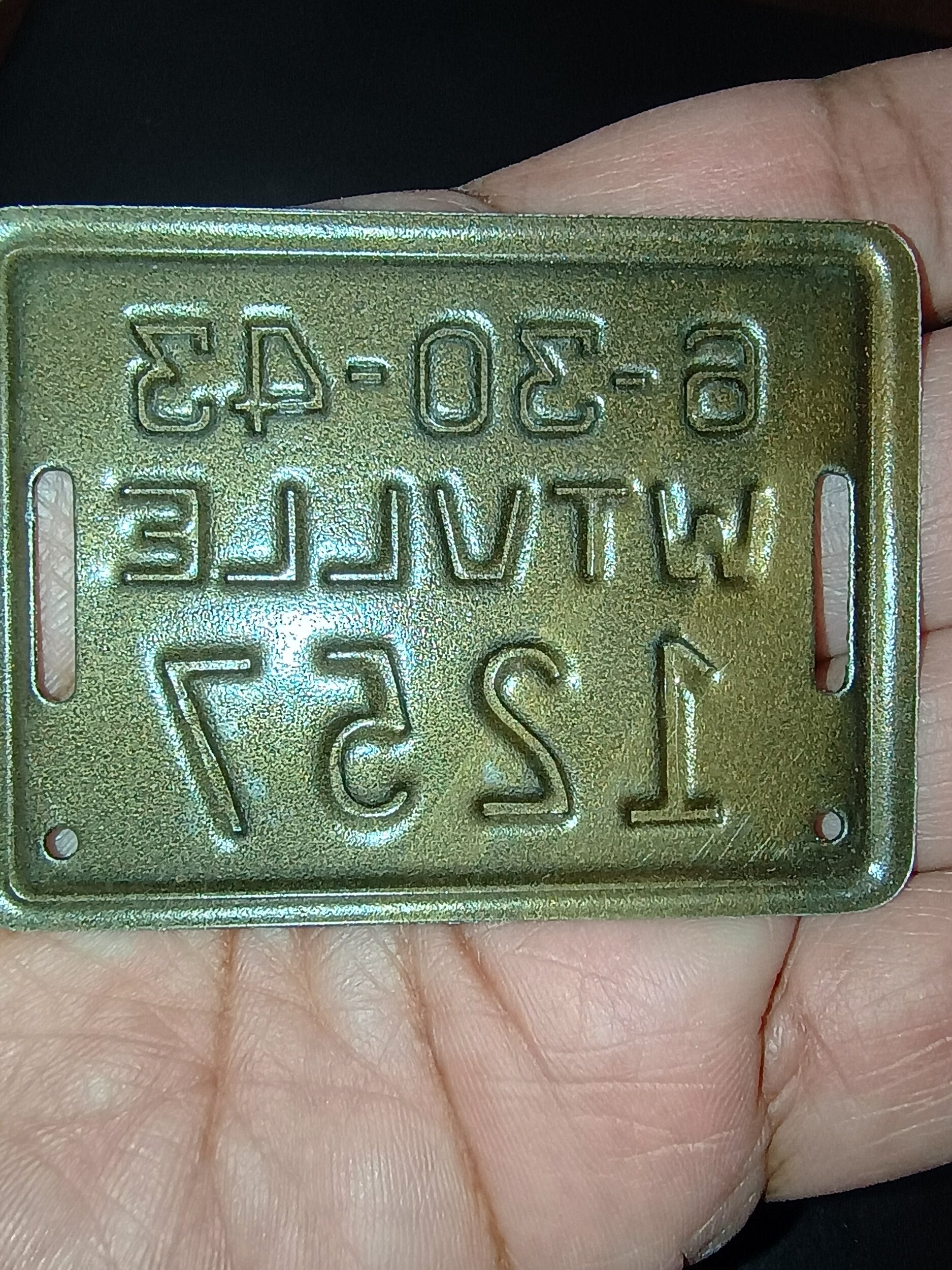 Sold - 1943 bicycle tag | Archive (sold or withdrawn) | The Classic and ...