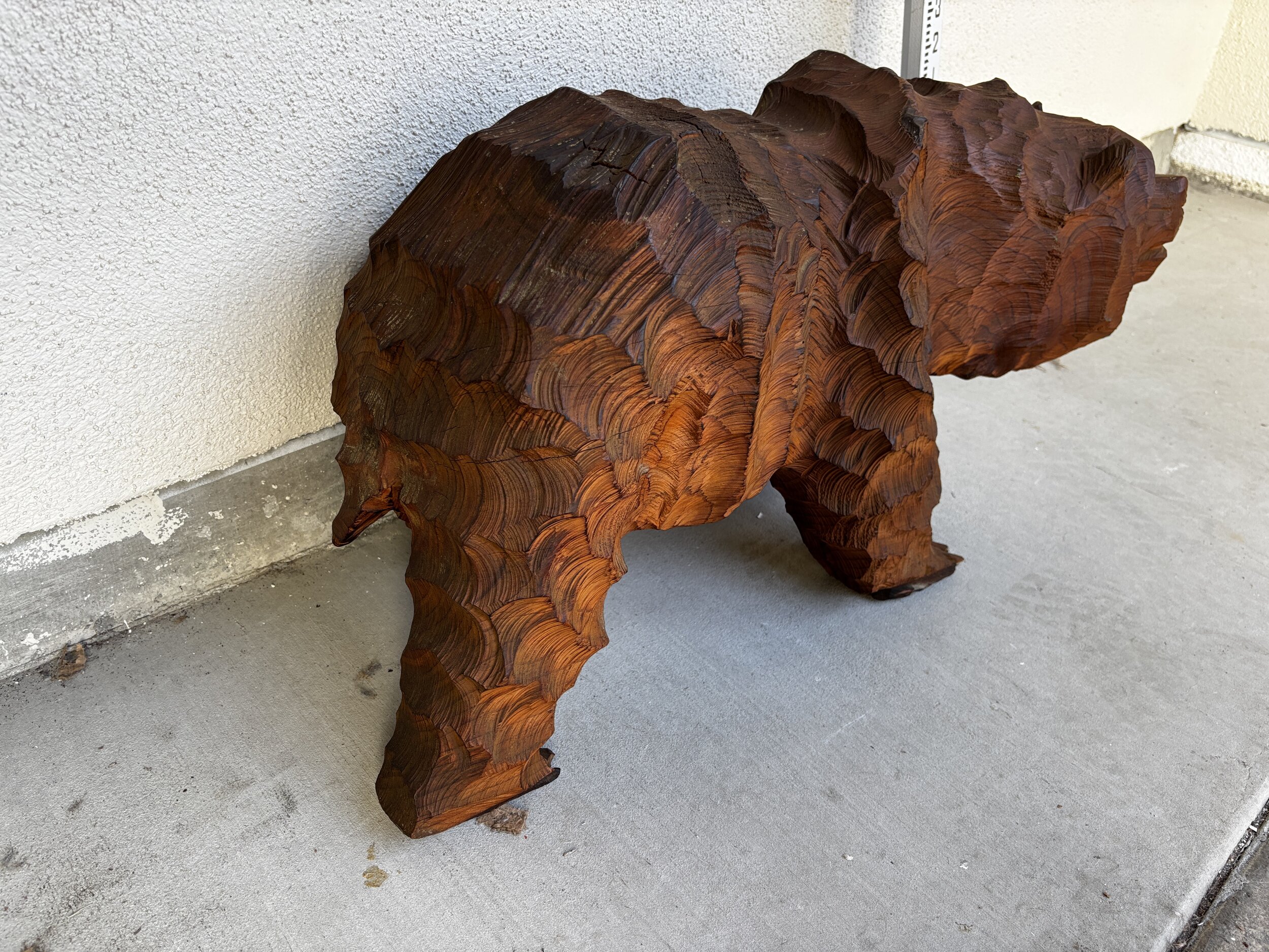 Sold - Hand carved solid wood bear statue | Archive (sold or withdrawn ...