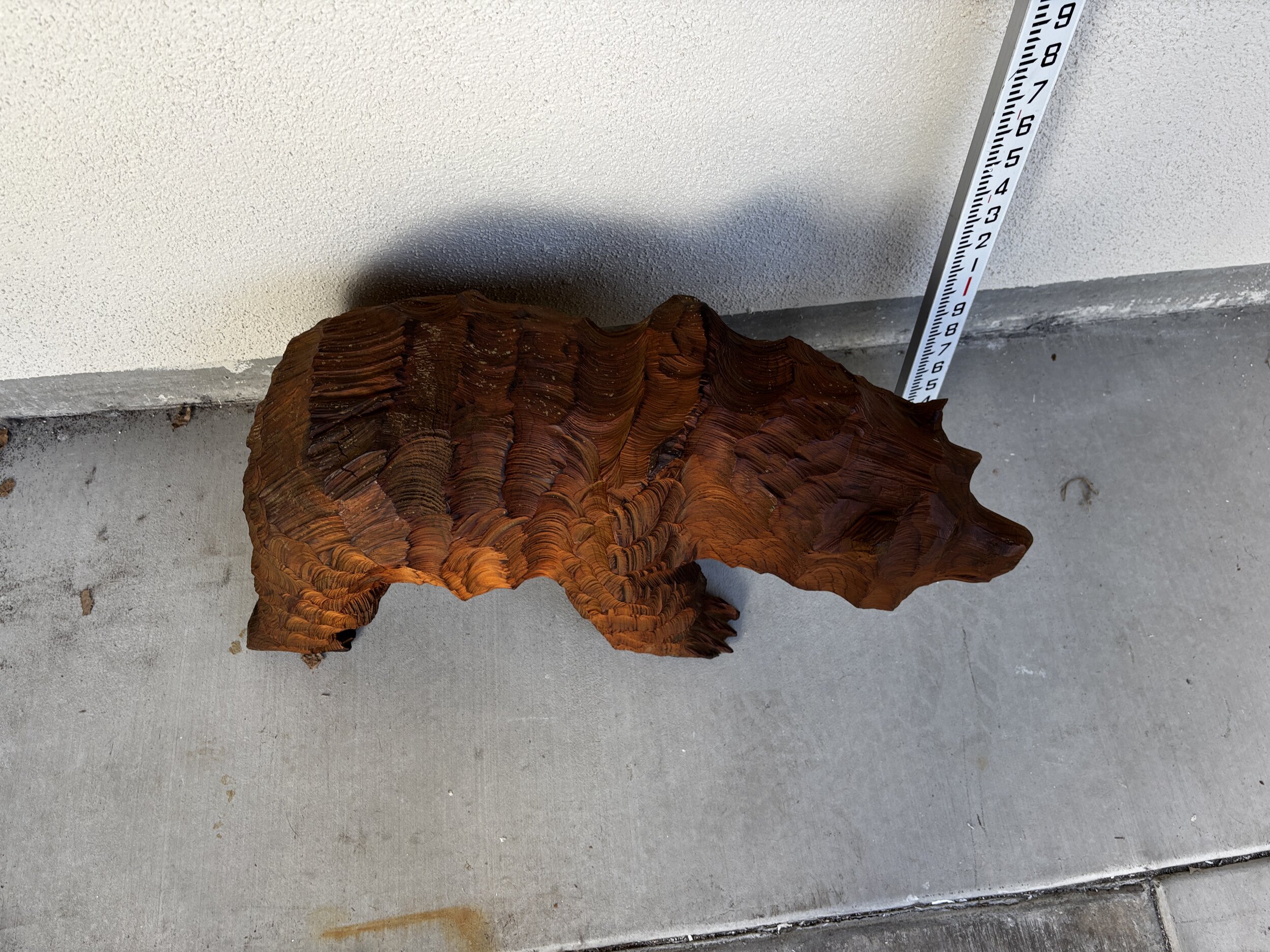 Sold - Hand carved solid wood bear statue | Archive (sold or withdrawn ...