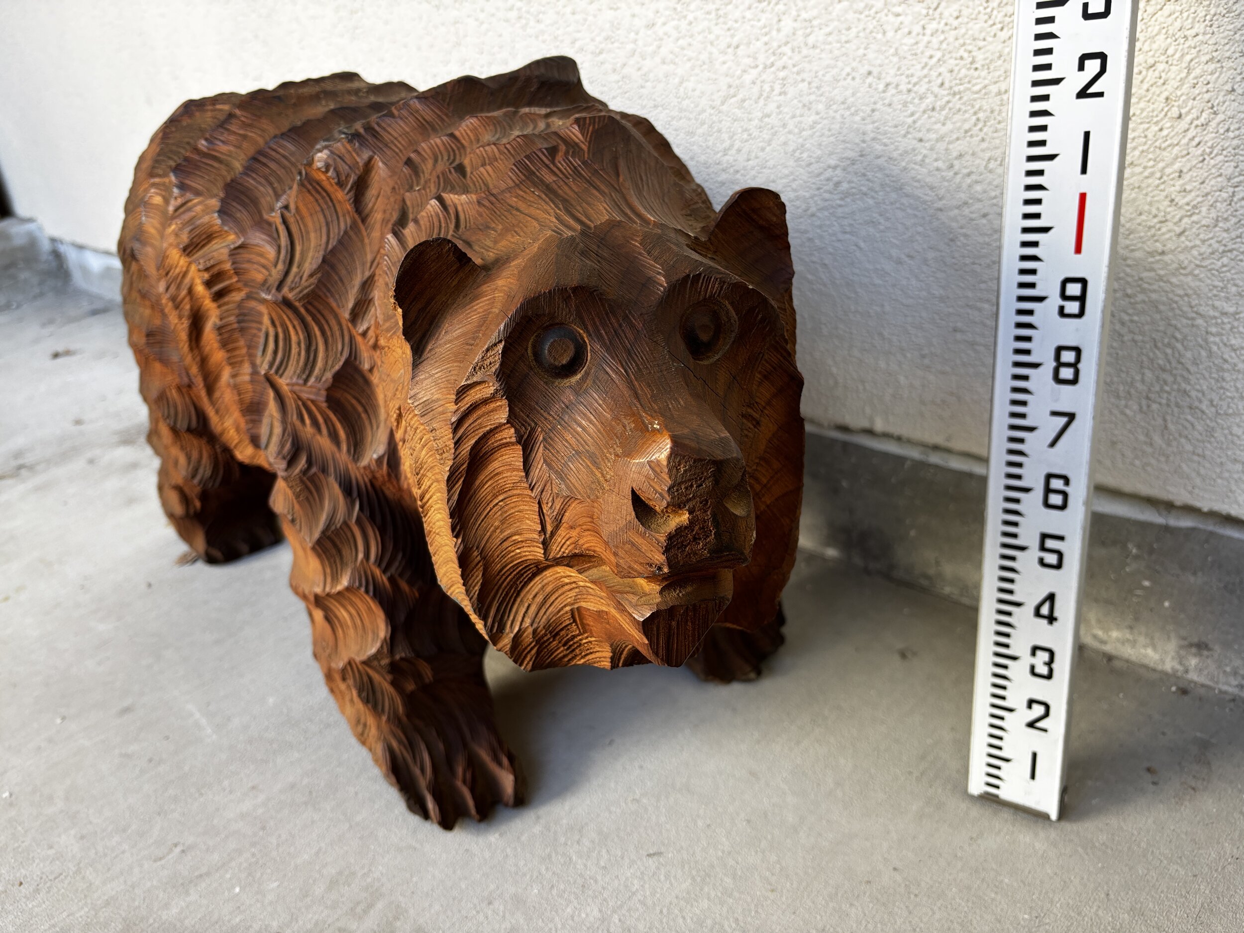 Sold - Hand carved solid wood bear statue | Archive (sold or withdrawn ...