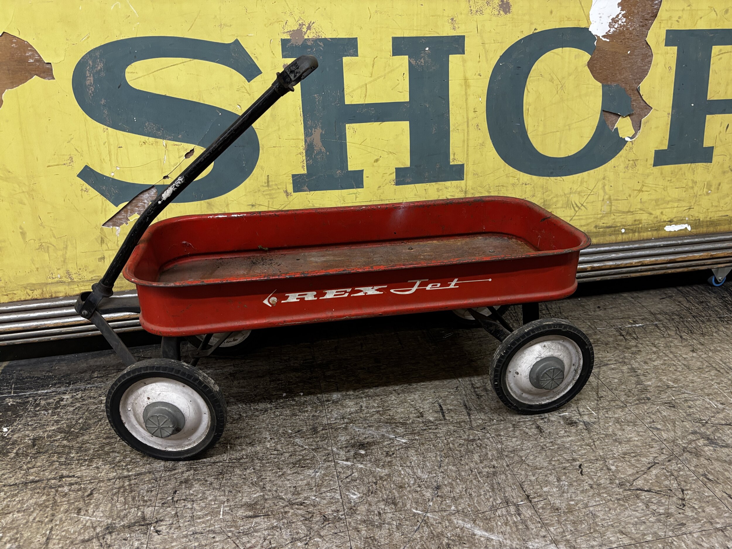 Vintage 1960’s REX JET Red Metal Pull Wagon radio flyer style | Sell ...