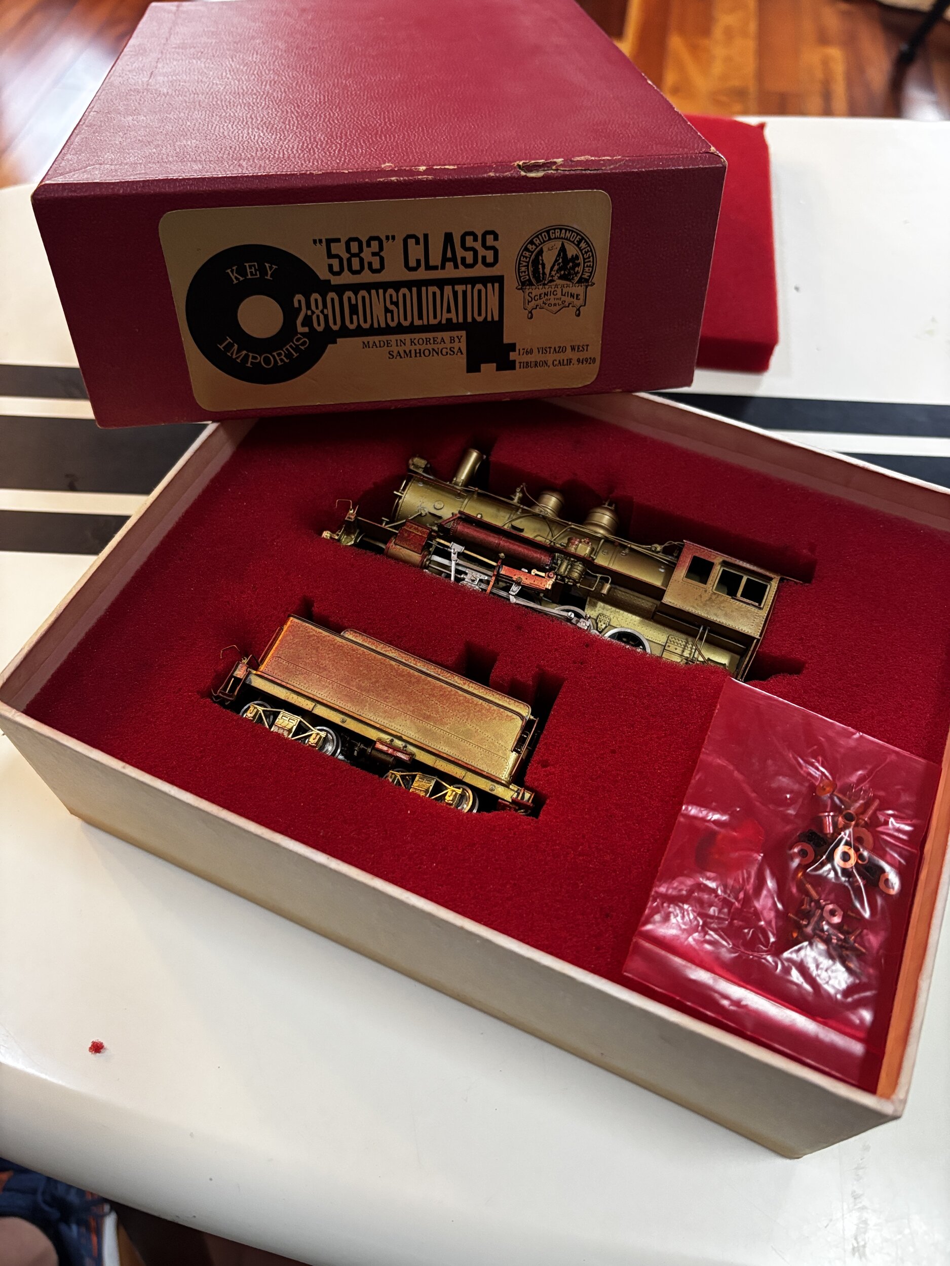 Key Imports 583 Class 2-8-0 HO Brass Consolidation Locomotive Engine W ...