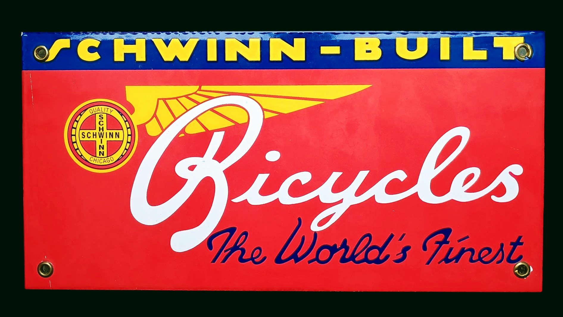 Sold - Metal 1990s porcelain Schwinn sign | Archive (sold or withdrawn ...