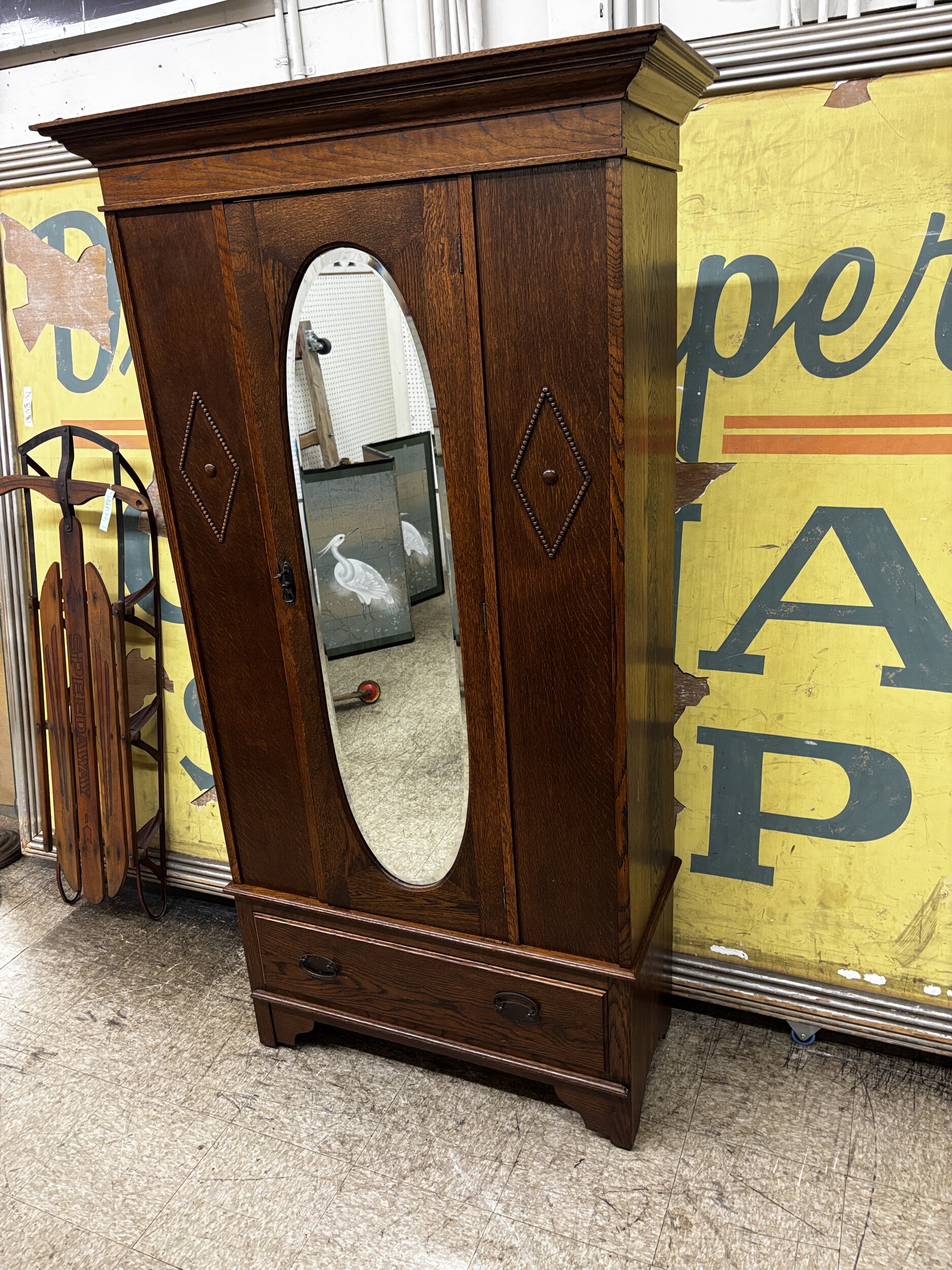 1800s antique wardrobe linen closet, solid wood dovetailed | Sell ...