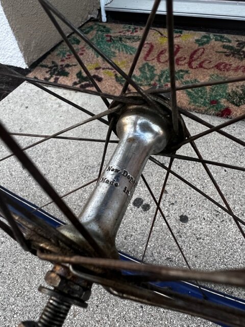 Reduced - 26" Beautiful Blue Drop Center wheel set ND rear & ND WL ...