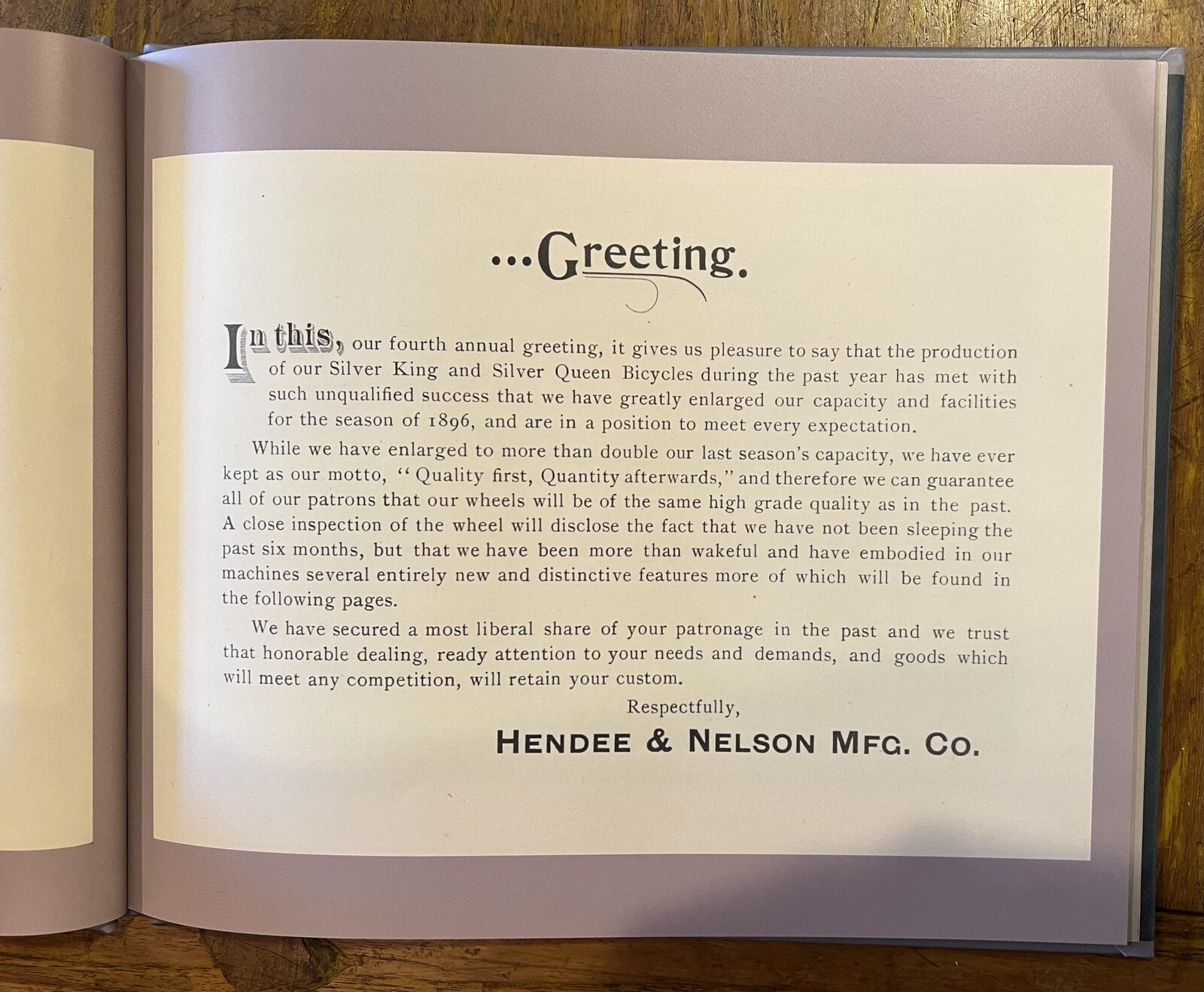 Sale Pending - 1896 Hardcover Geo Hendee & Nelson Silver King Catalog ...