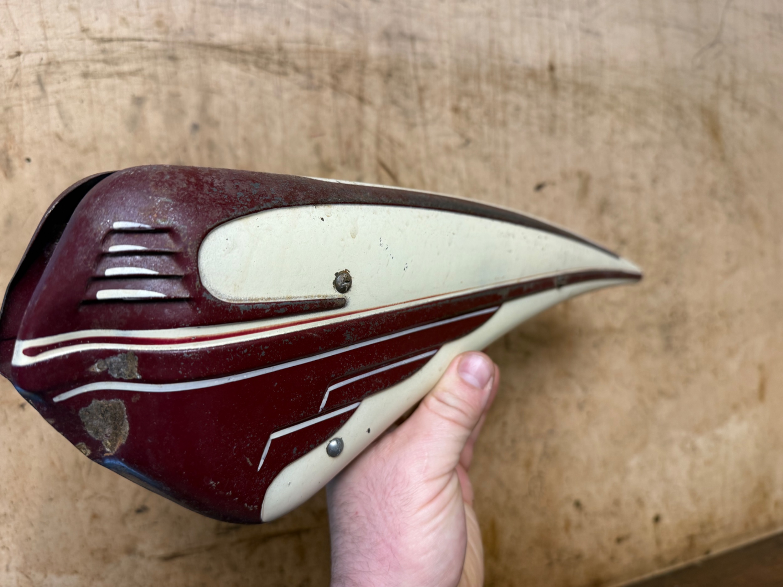 Withdrawn - Dond; original paint Maroon Schwinn B-6 B6 horn tank ...