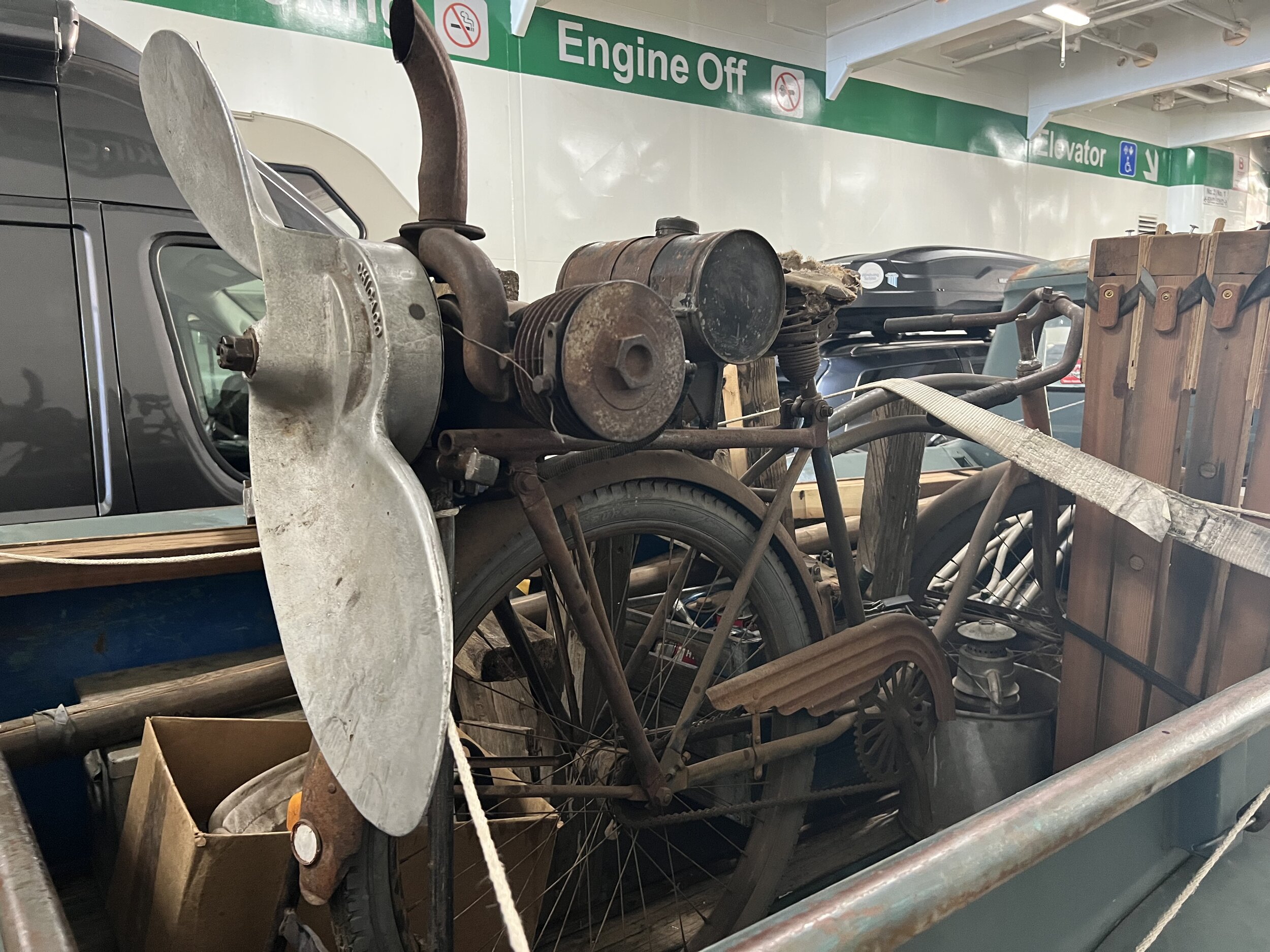 Interesting bike and engine at vintage tractor show | General ...