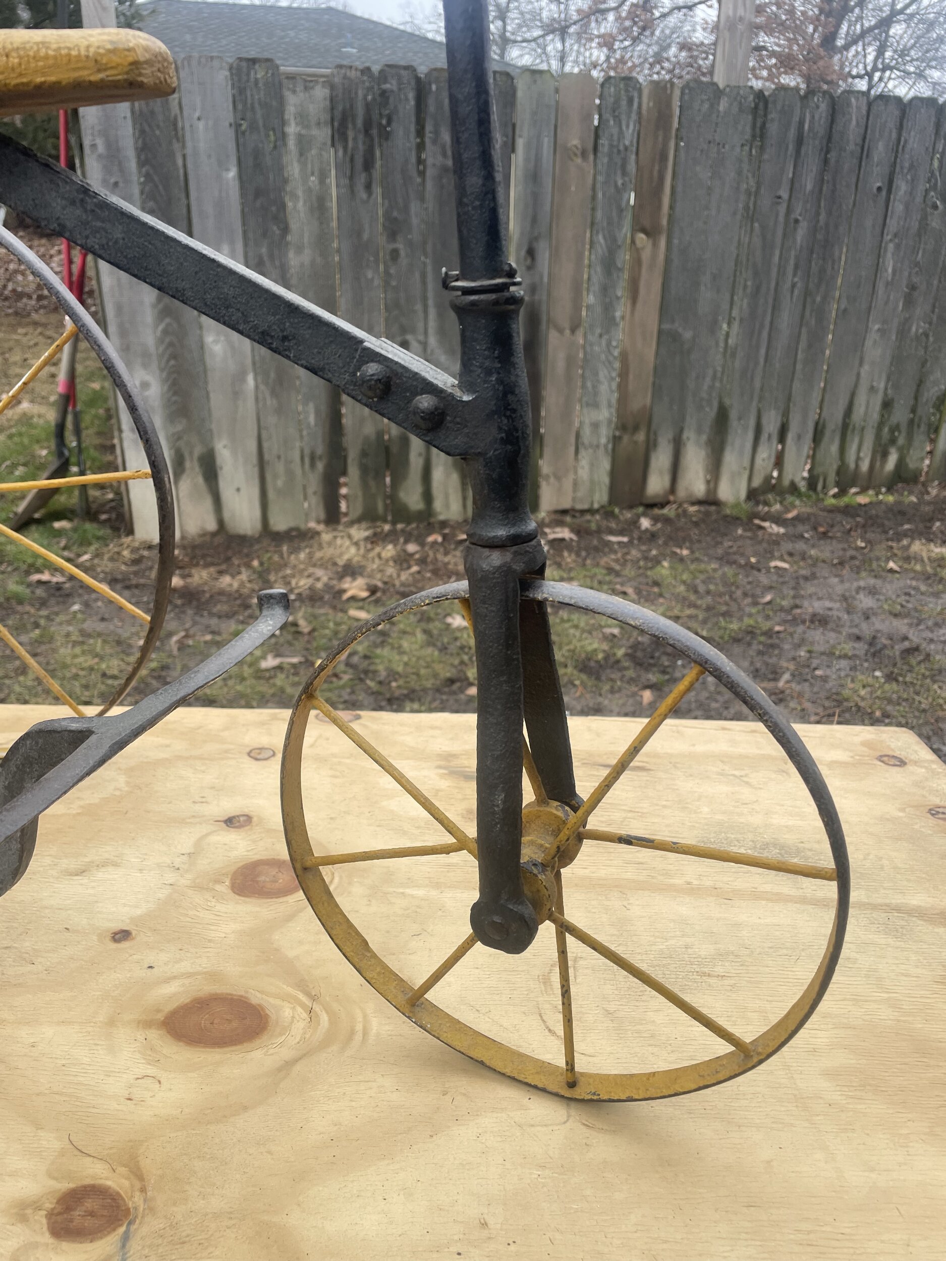 Sold - Primitive - Toc Foot Pump Operated Tricycle or Velocipede ...