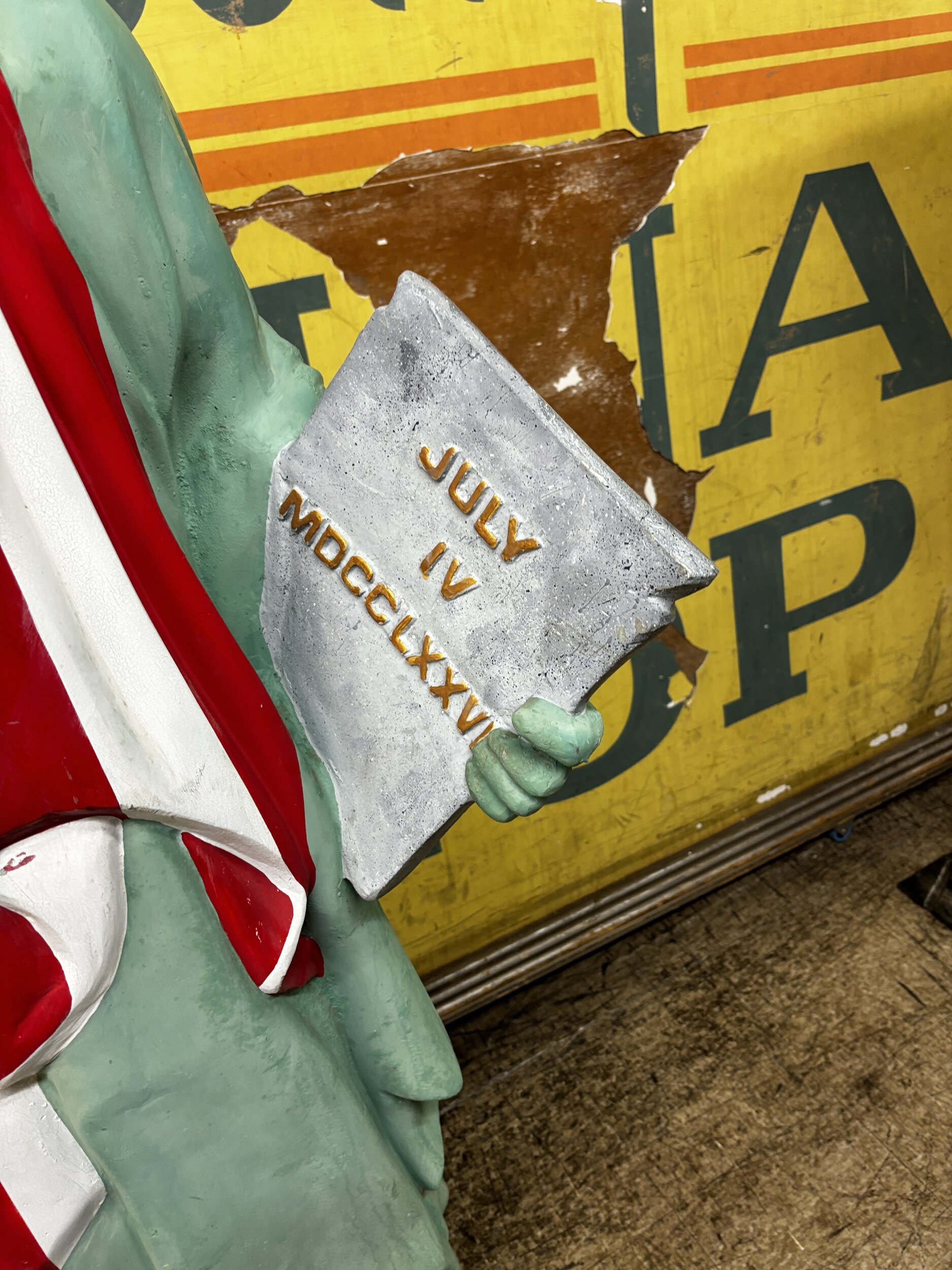 Sold - 8' statue of liberty metal aluminum life size 8 foot 6 inches ...