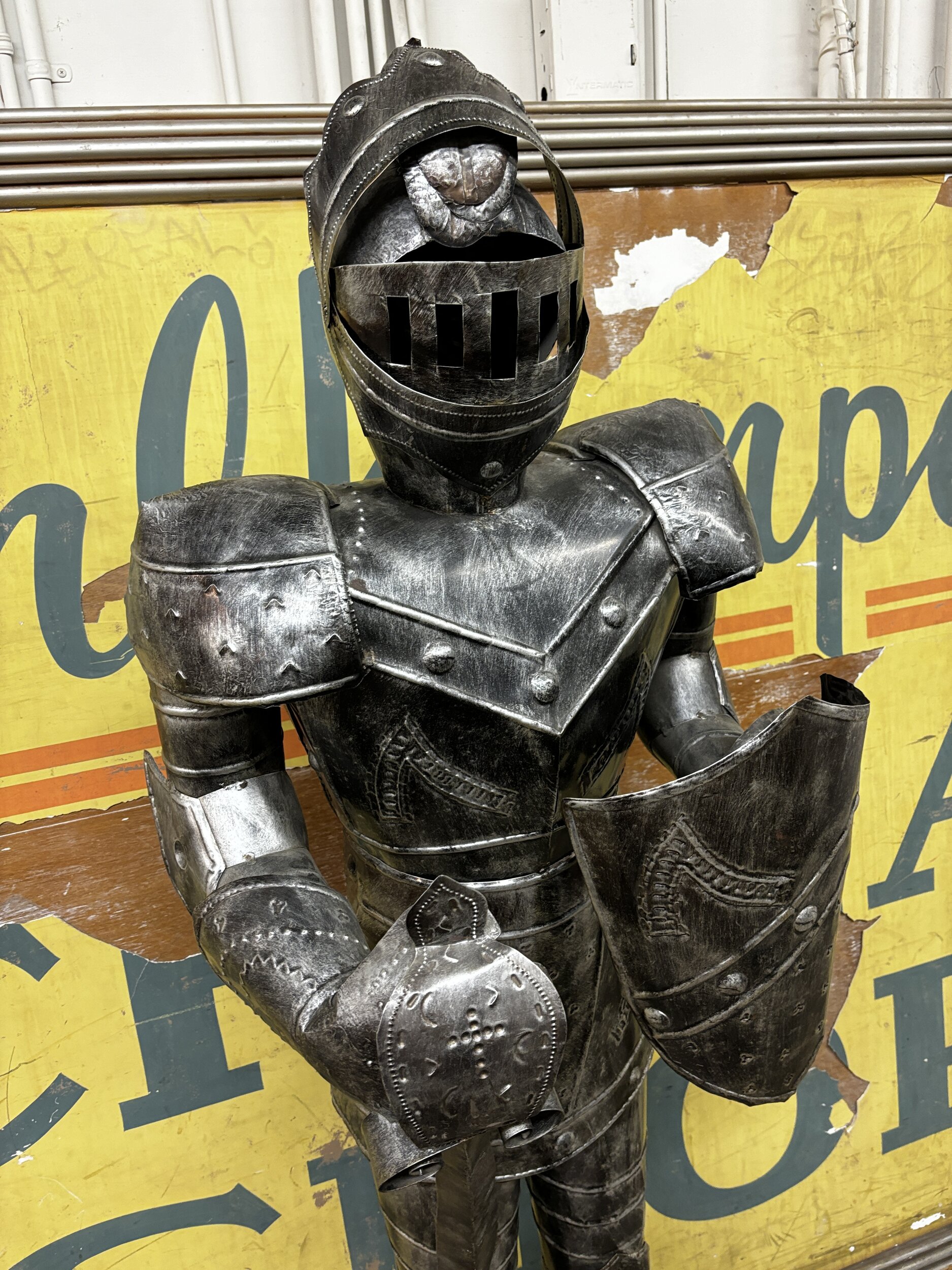 Sold - 7' Metal knight armor home decor lightweight easy to transport ...