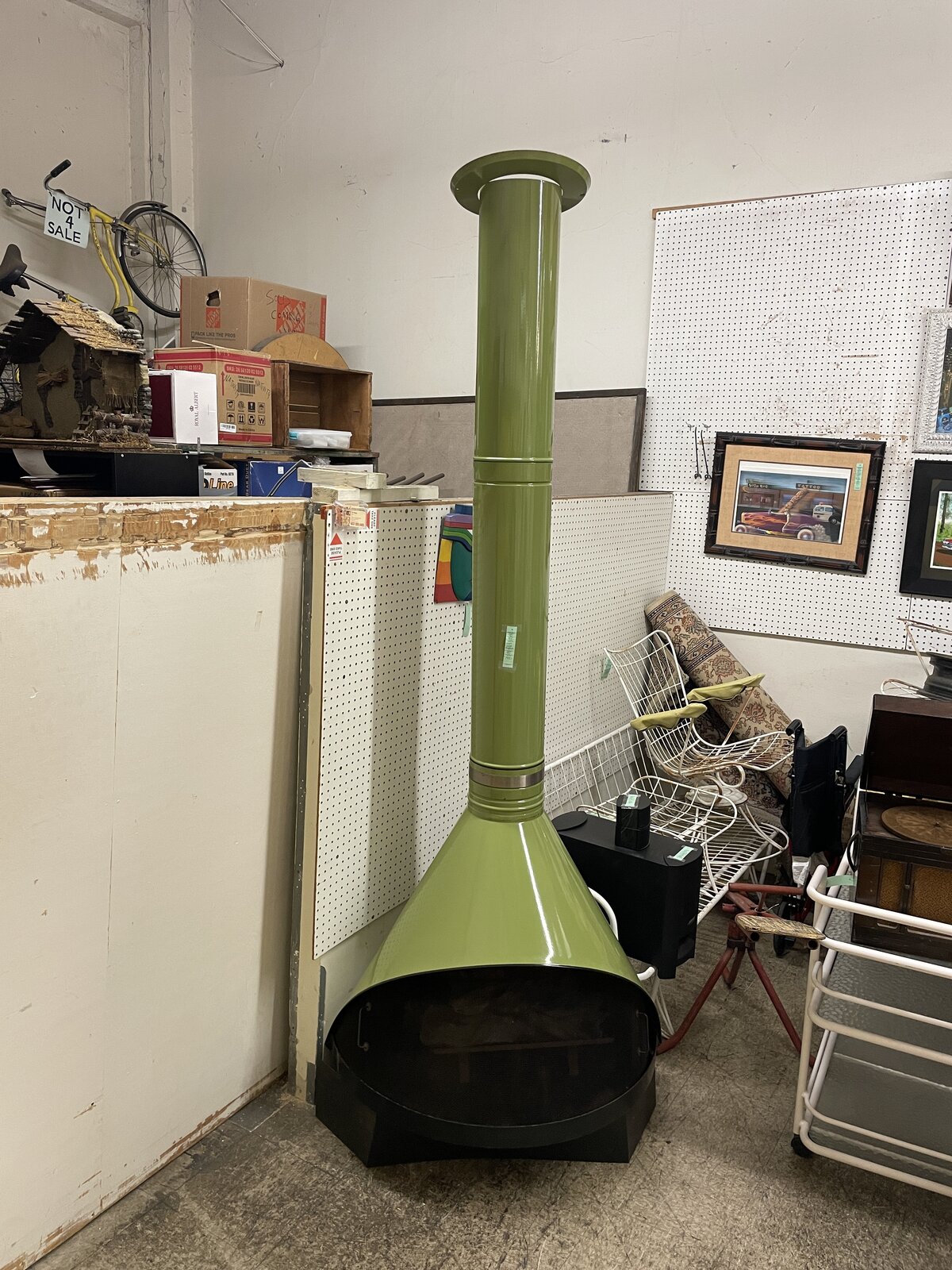 Sold - Mid century modern cone fireplace gas room heater. | Archive ...